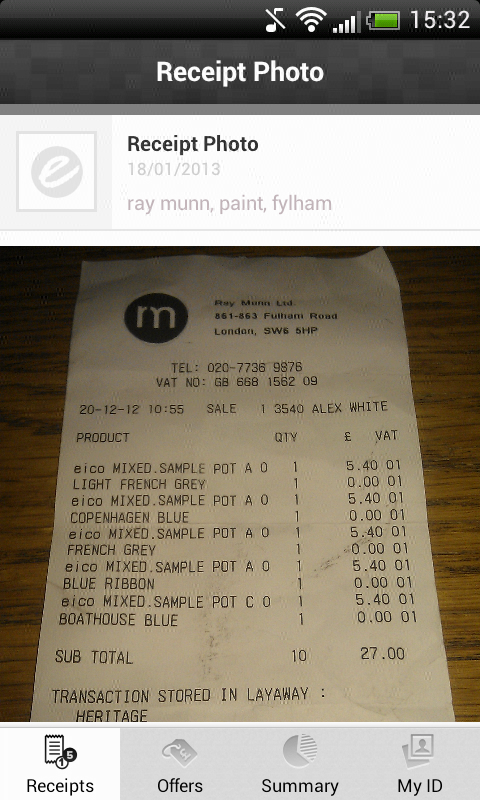 eReceipts - App on the Amazon Appstore