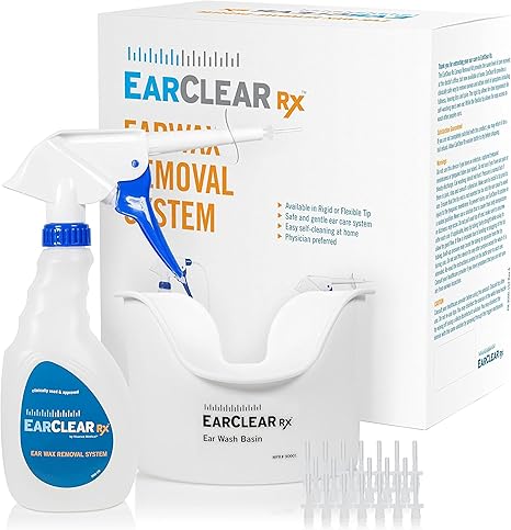 Amazon.com: EarClear Rx Complete Ear Wax Removal & Cleaning Kit – Safe ...