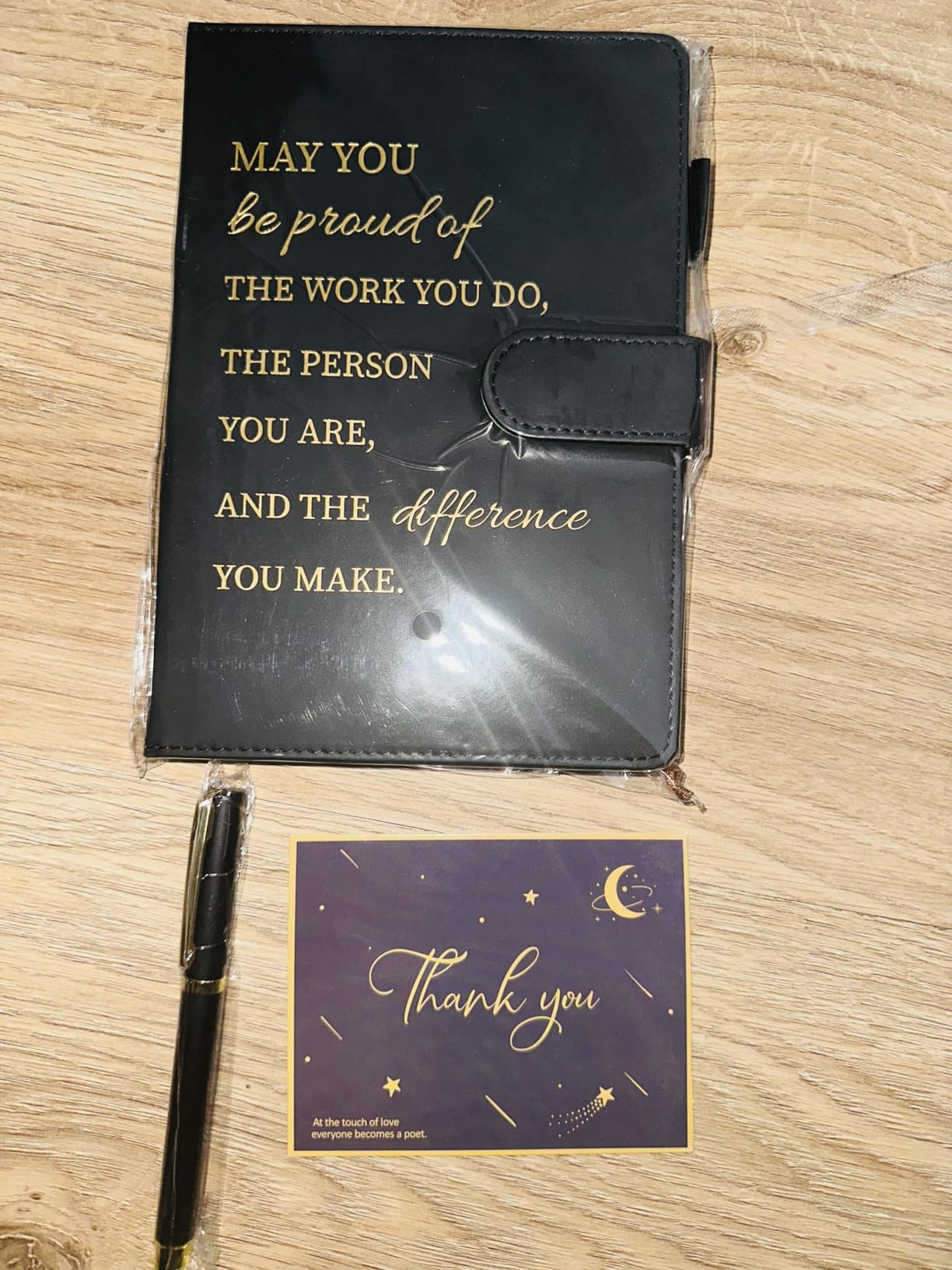 Employee Appreciation Gift Inspirational A5 Notebook Pen and Greeting ...