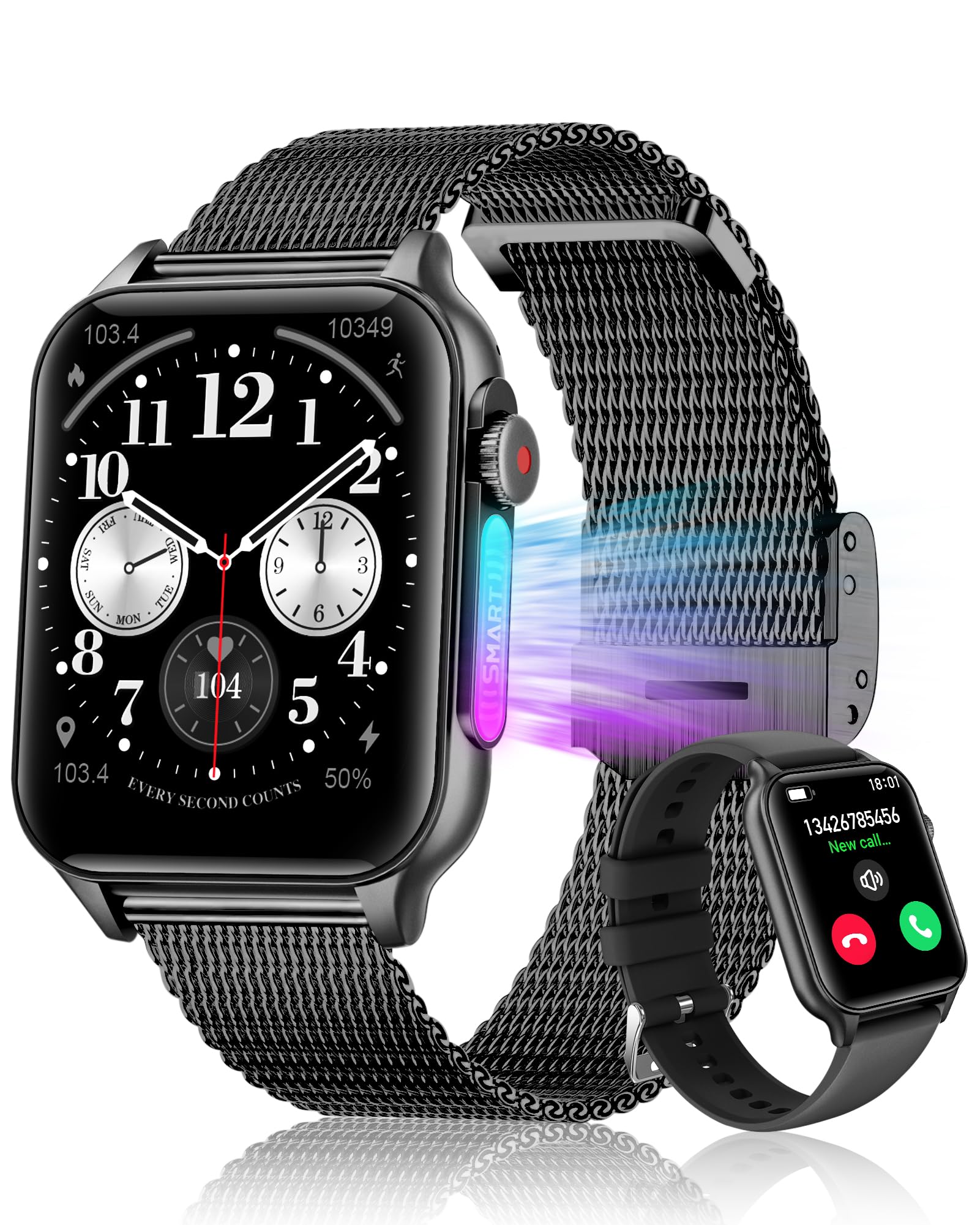 Amazon.com: Smart Watch for Men Fitness Tracker: Smartwatch for Android ...