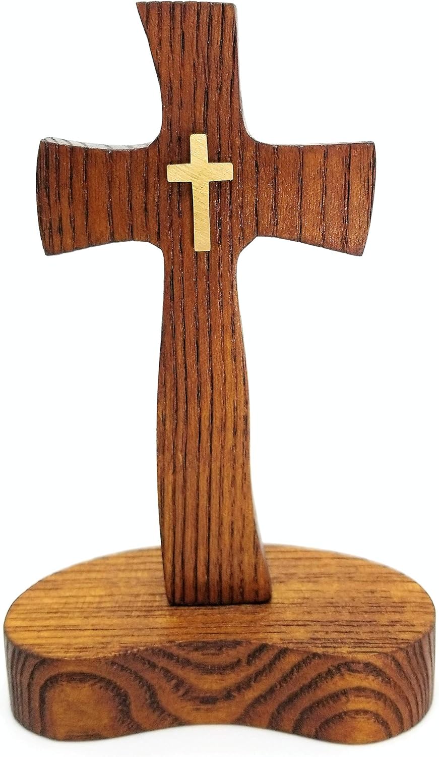 Amazon.com: GoldenTBox Handmade Standing Table Altar Wood Cross with ...
