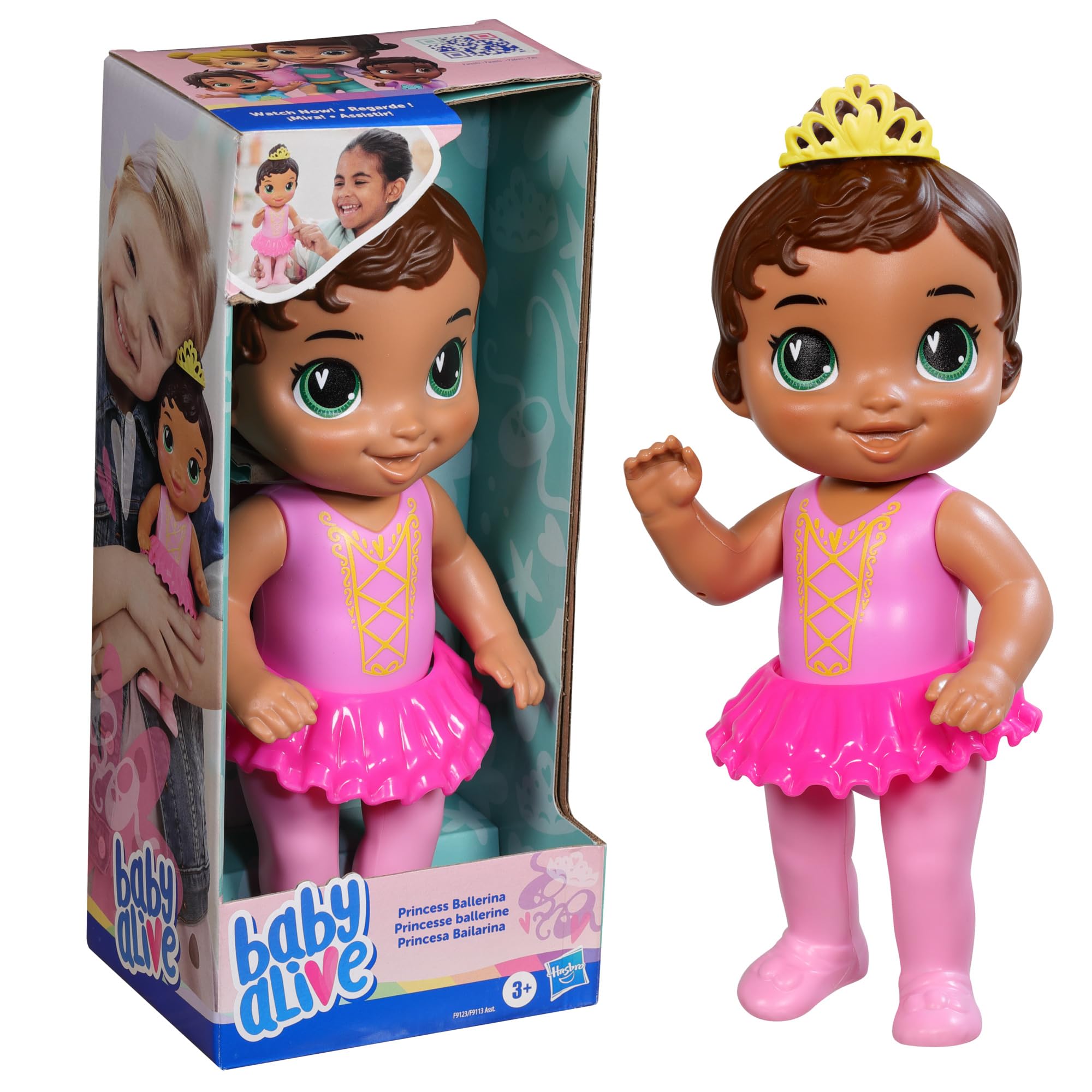Baby Alive Boneca Princesa Bailarina Bebê de Cabelos Castanhos em ...