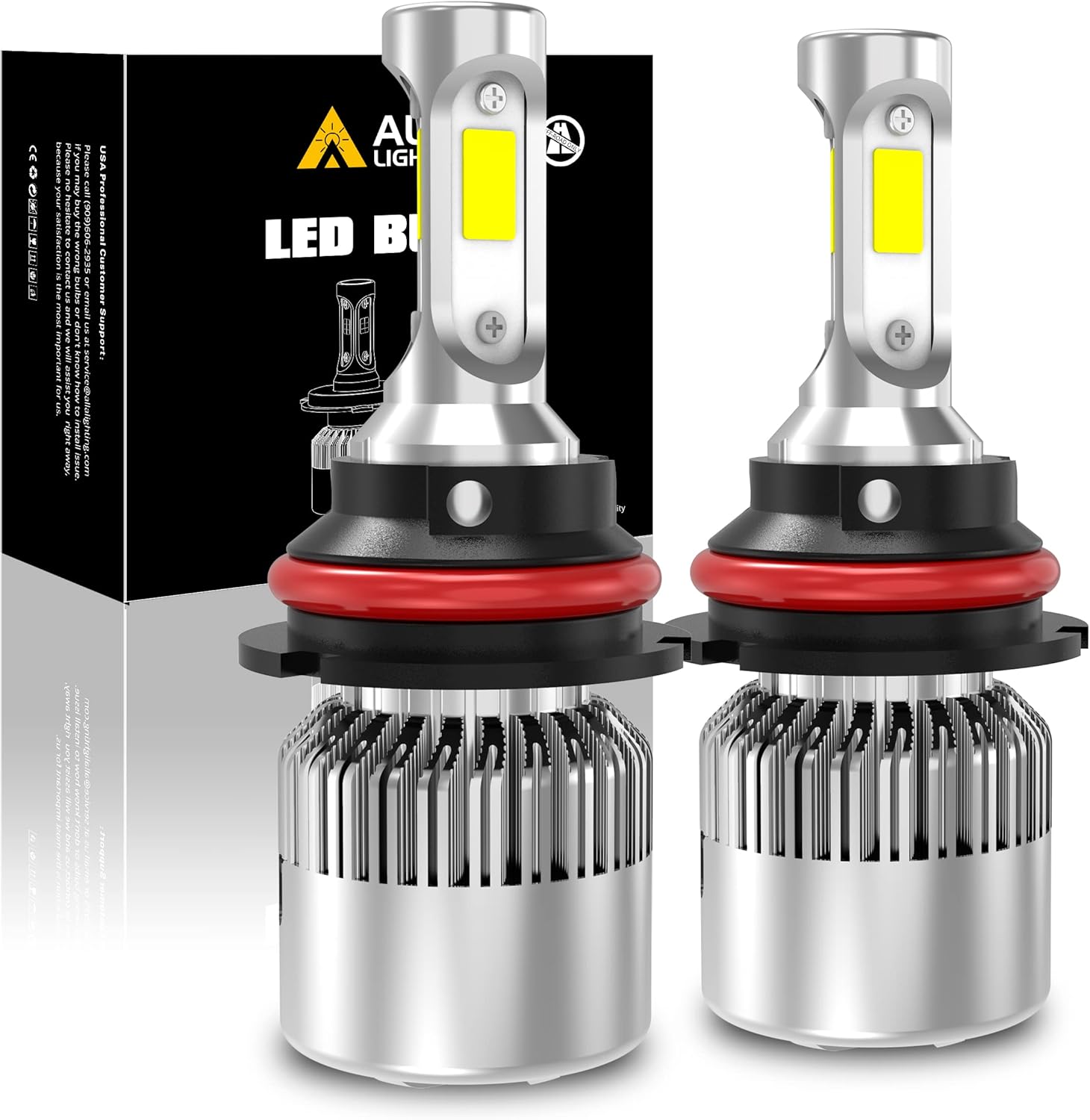 Alla Lighting HB5 9007 LED Headlights Bulbs Replacement Upgrade Halogen ...
