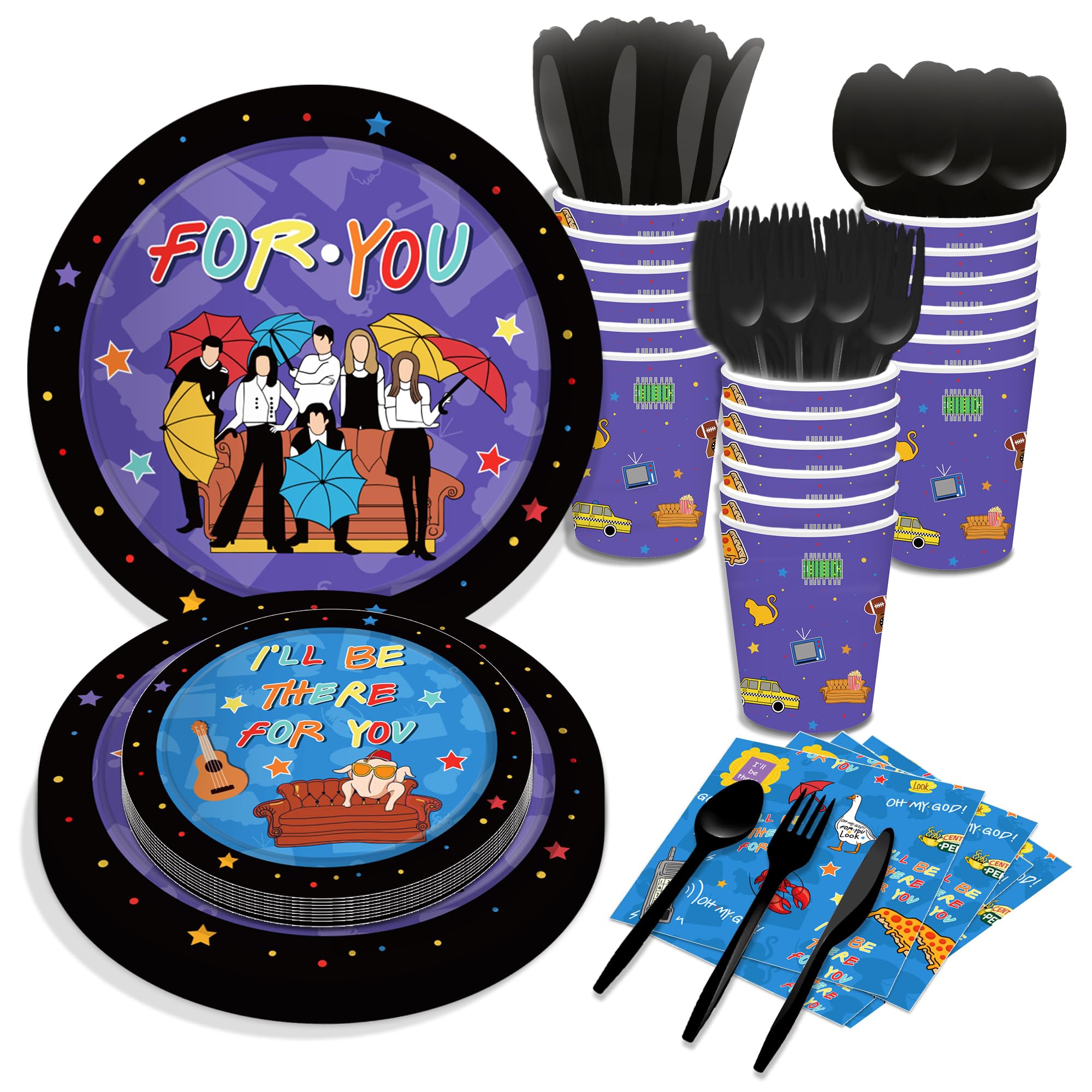 Amazon.com: 116 Ps Friends Party Supplies 16 Guests Friends Party ...