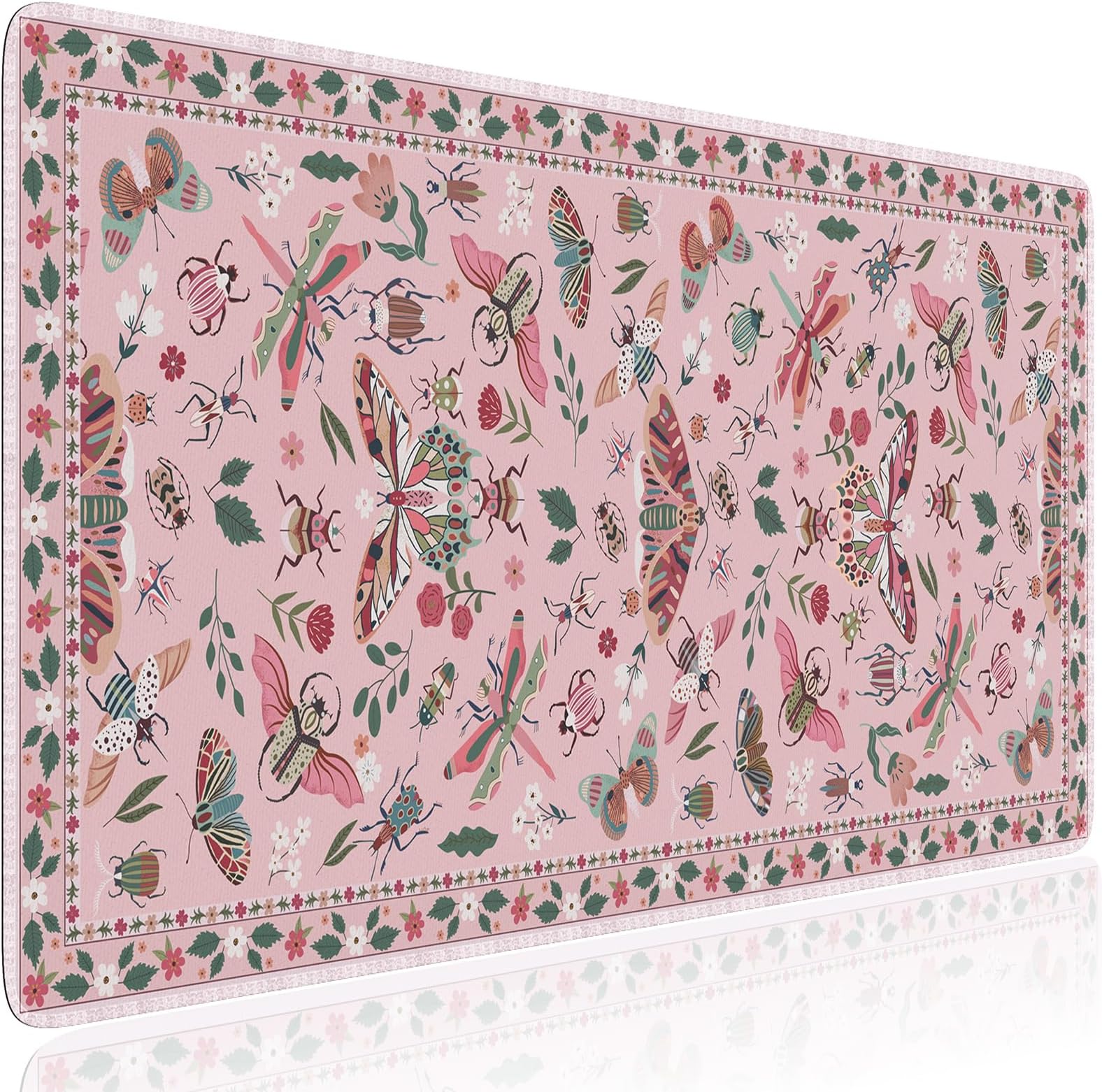 Amazon.com: HAOCOO Pink Desk Pad Mat, Cute Keyboard Mat, Large Mouse ...