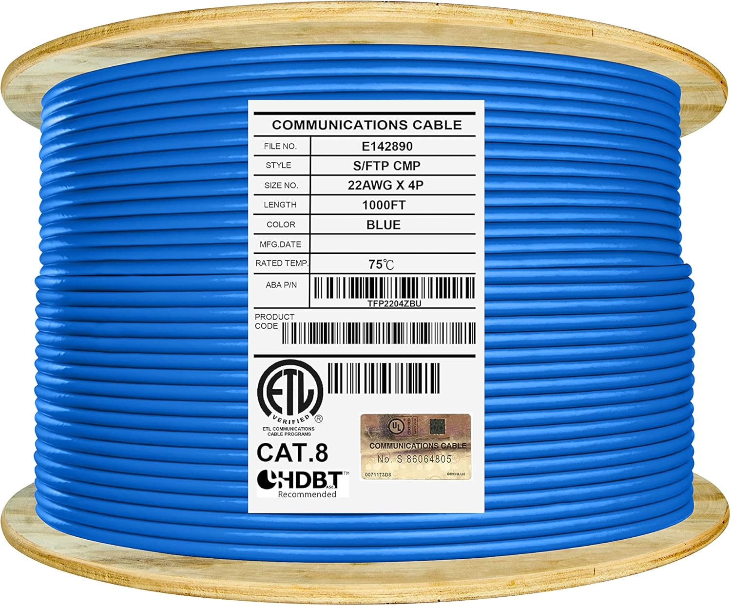 Amazon.com: CAT8 Ethernet Cable, 1000ft Shielded CMP Plenum, 2000MHz, S ...