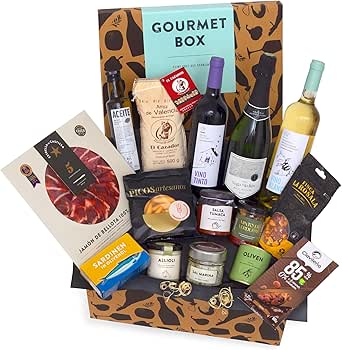 jamon.de Feinkost-Präsentkorb Gourmet mit Wein, Cava & spanischen ...