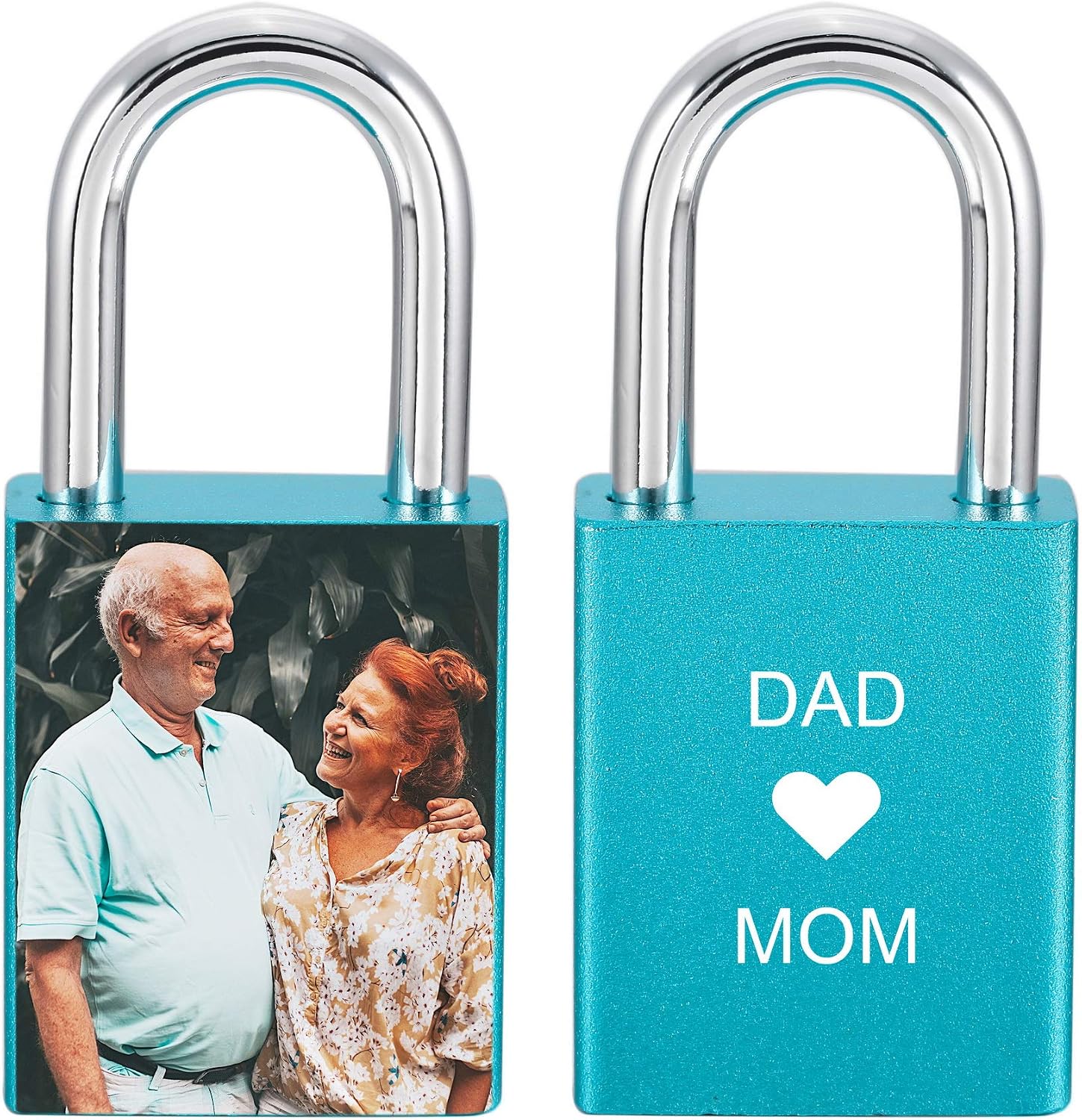 MeMeDIY Personalized Love Lock Engraving Photo Custom Picture for ...