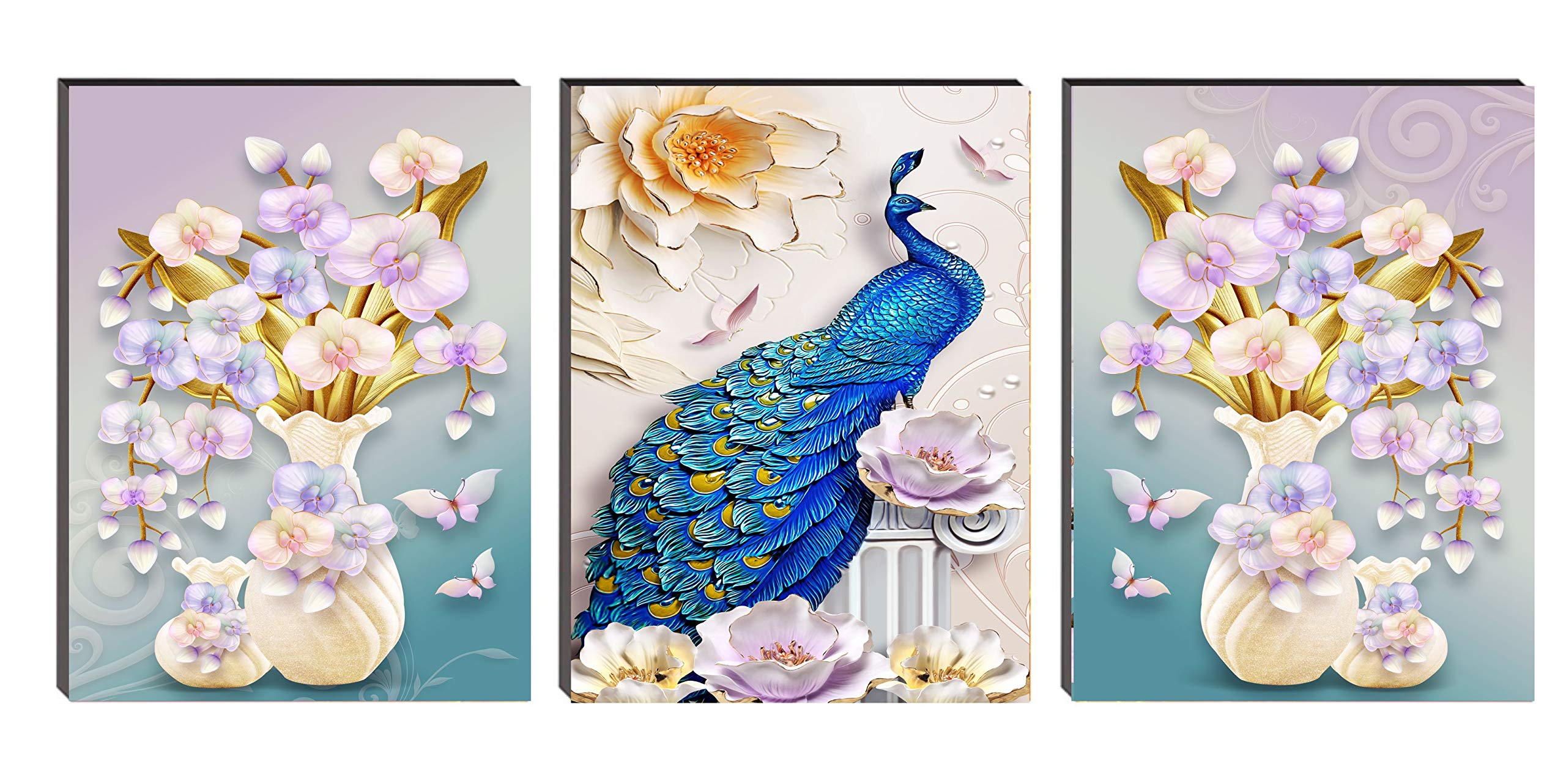 Buy All Your Design Multiple Frames Split Art Texture MDF Wall ...