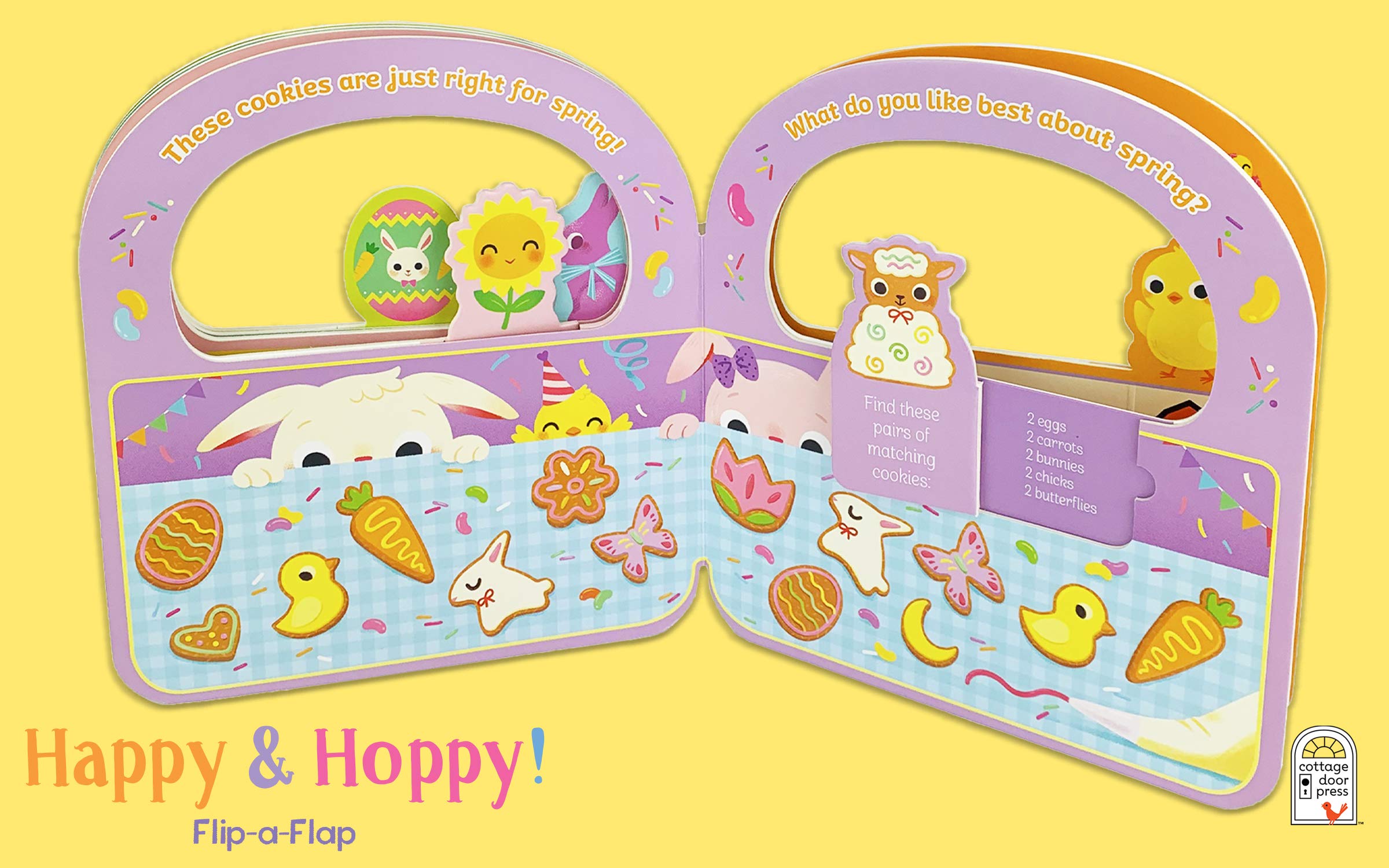 Happy & Hoppy - Children's Flip-a-Flap Activity Board Book for Easter ...