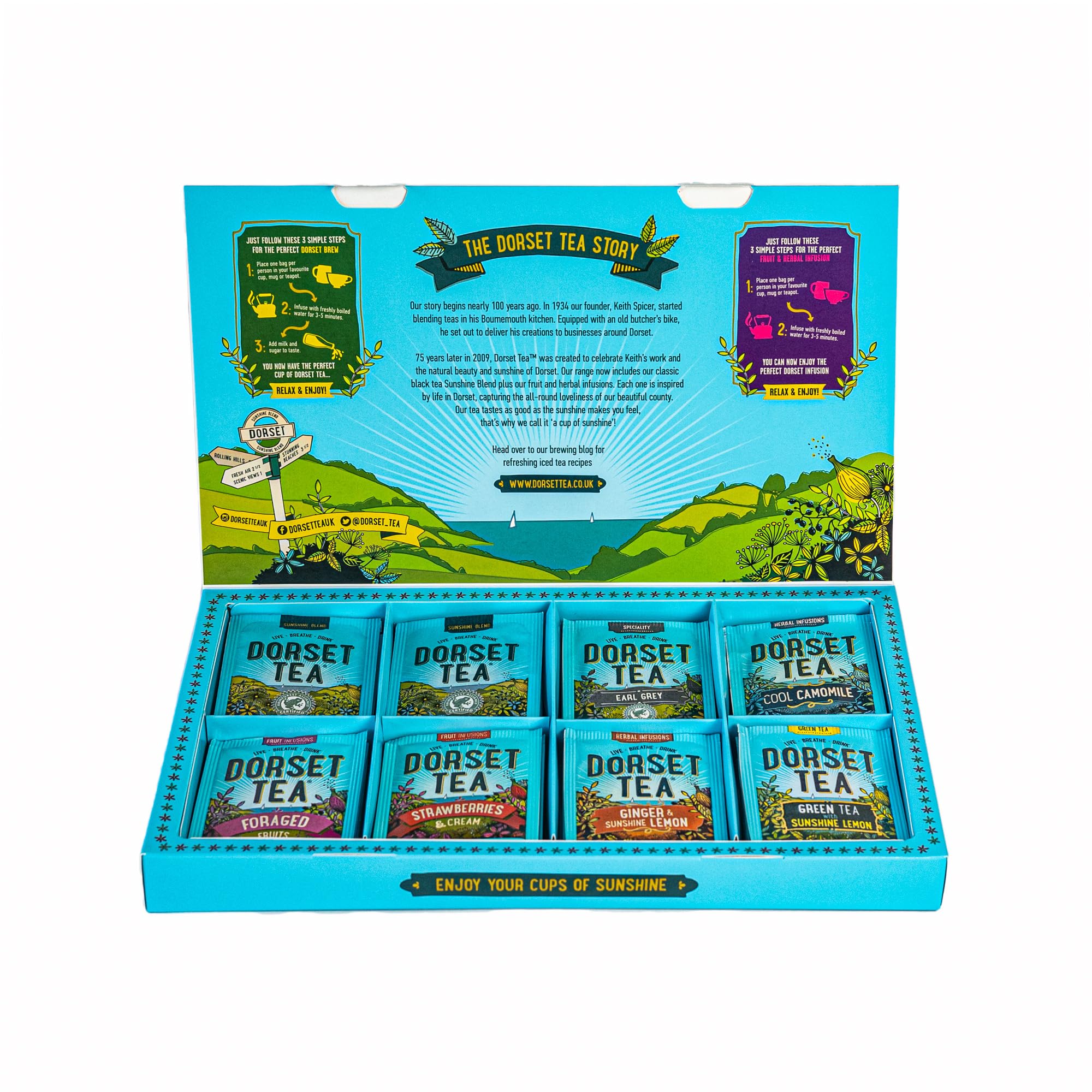 Dorset Tea Discovery Box (Pack of 1) Herbal Tea Selection Box Featuring ...