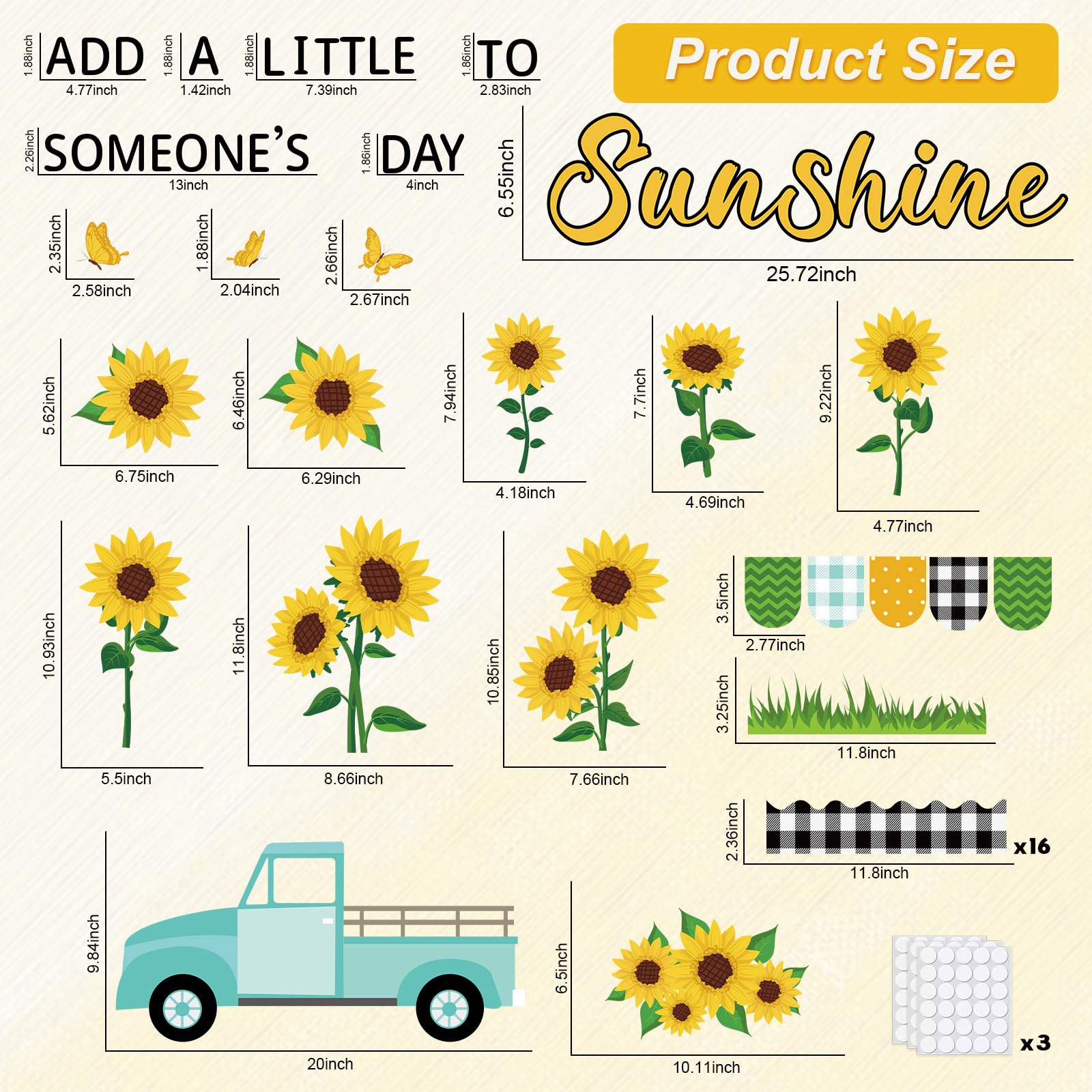 Snapklik.com : Sunflower Bulletin Board Decorations Summer Sunflower ...