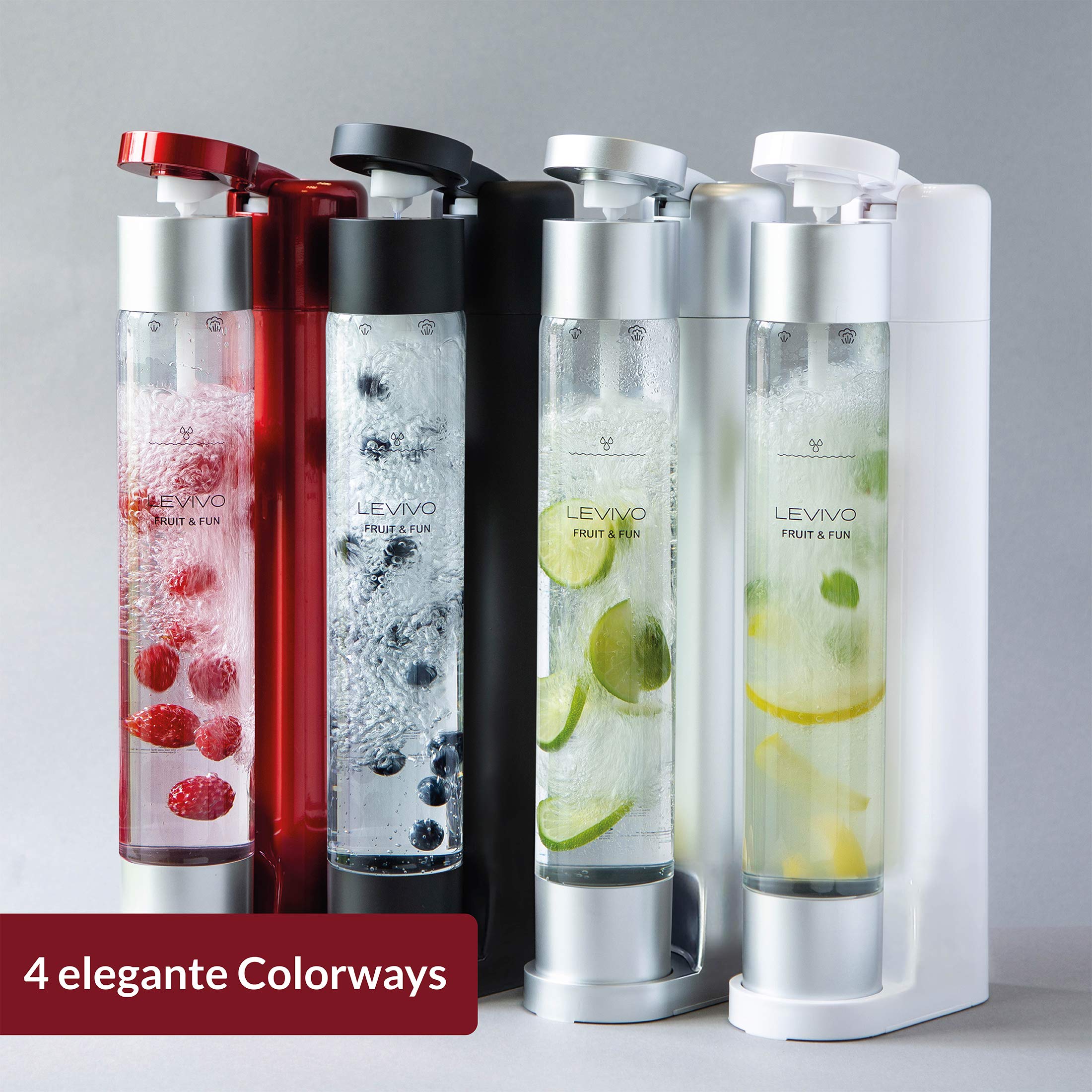 Buy Levivo Fruit & Fun Carbonator, Slim, 1-litre water carbonator ...