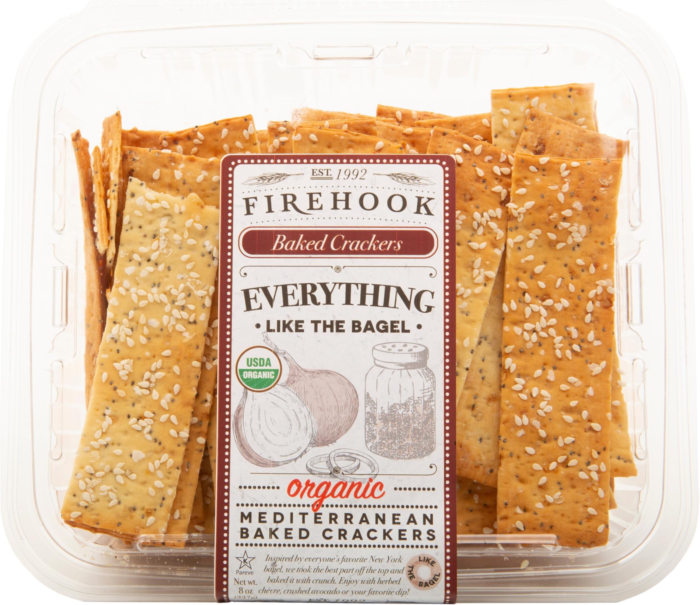 Amazon.com: Firehook Baked Crackers, Cracker Sea Salt Organic, 5.5 Ounce