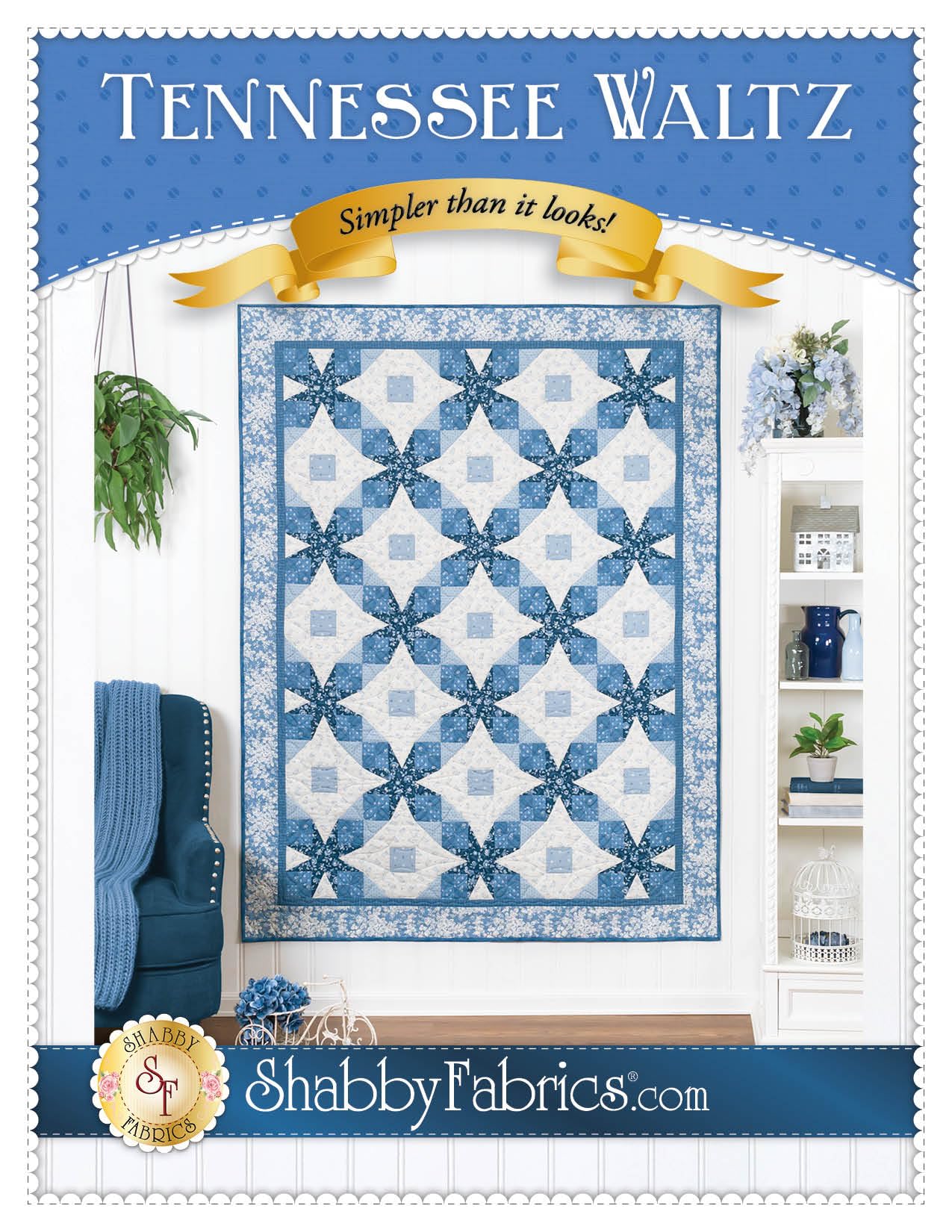Amazon.com: Tennessee Waltz Quilt Pattern by Shabby Fabrics : Arts ...