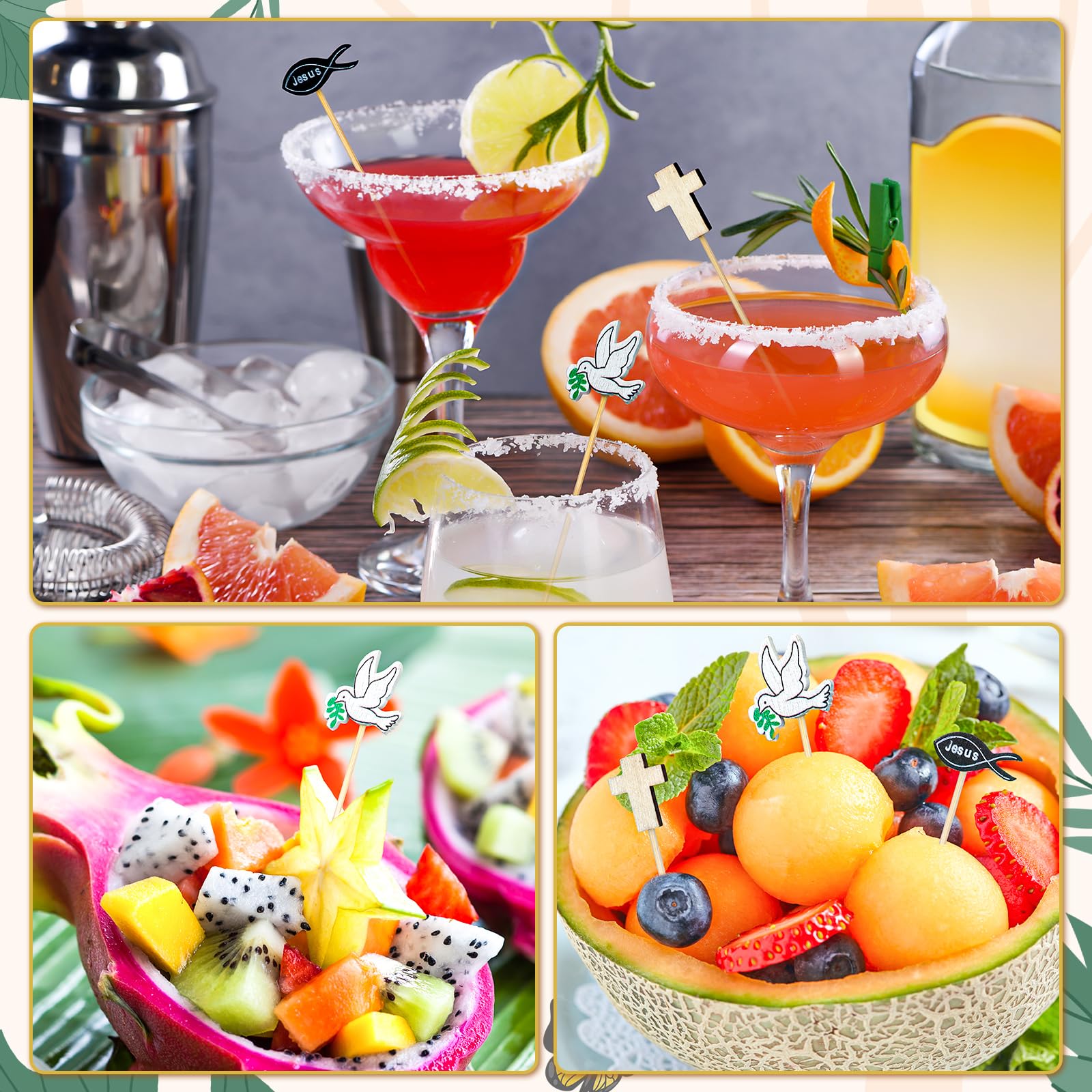 Snapklik.com : 100 Pcs First Holy Communion Cocktail Picks 4.7 Inch ...