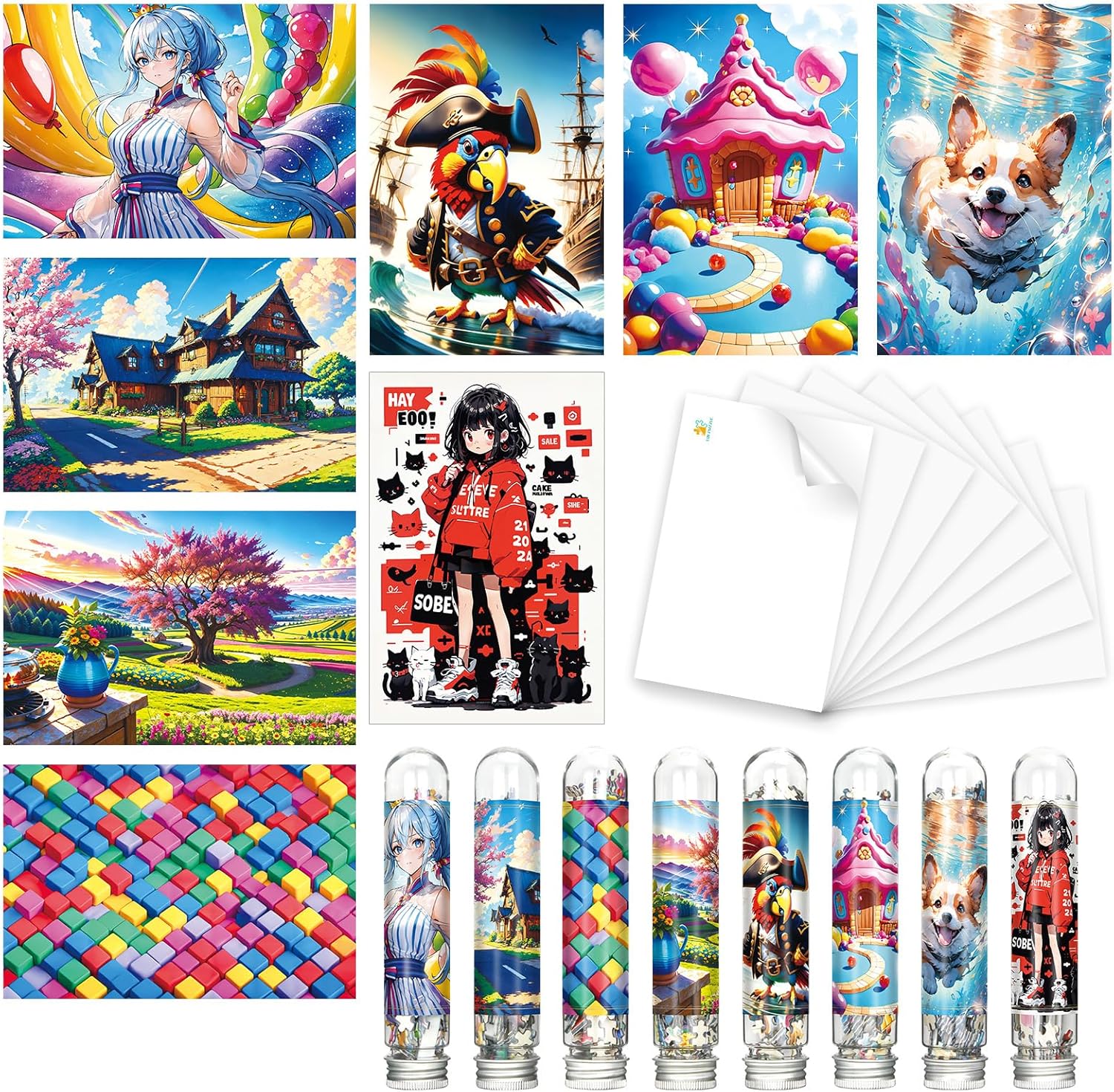 Amazon.com: Mini Jigsaw Puzzles for Adults (8 Packs) PCS Puzzle with ...