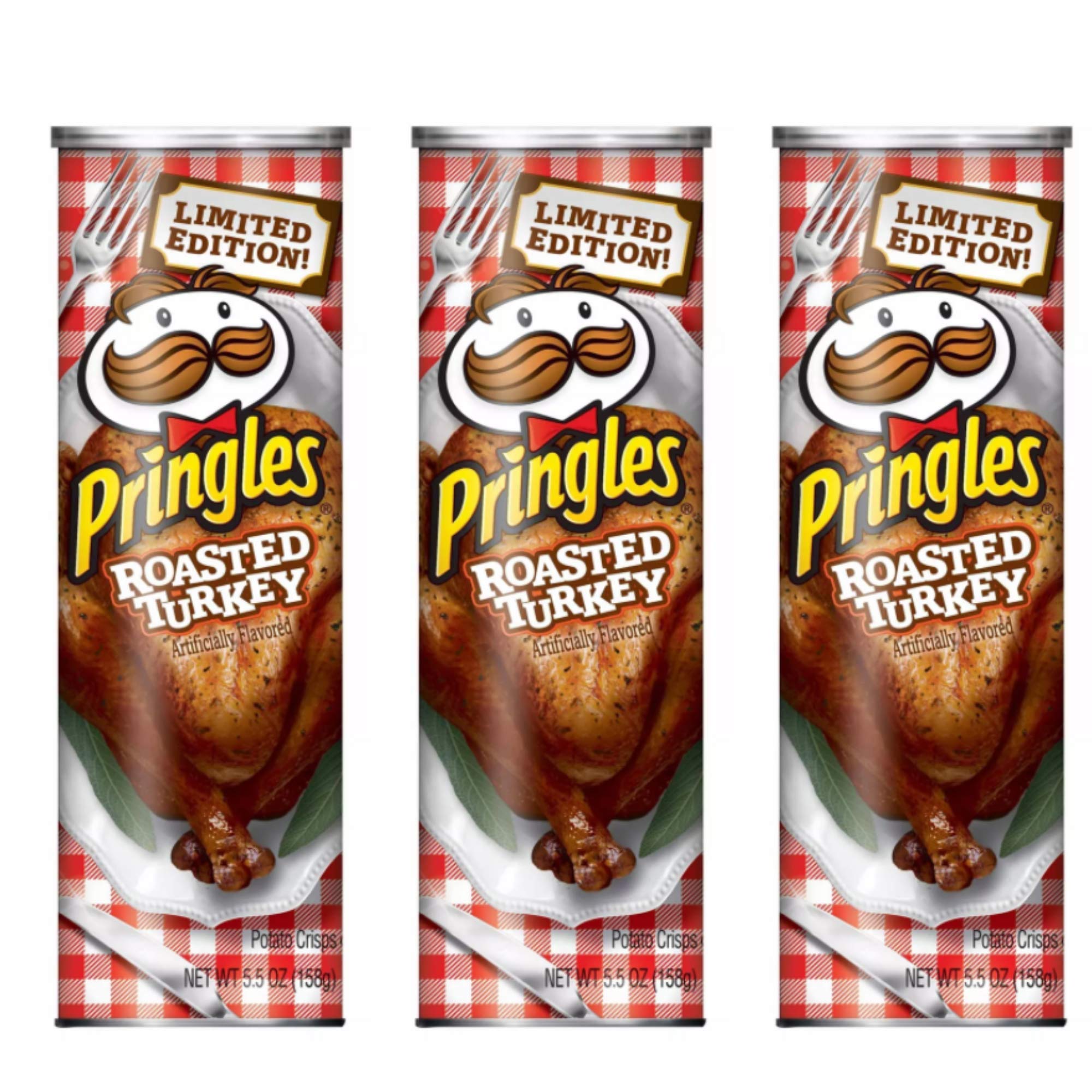 Buy Pringles Limited Edition Roasted Turkey Flavored Chips- 3 (5.5 oz ...