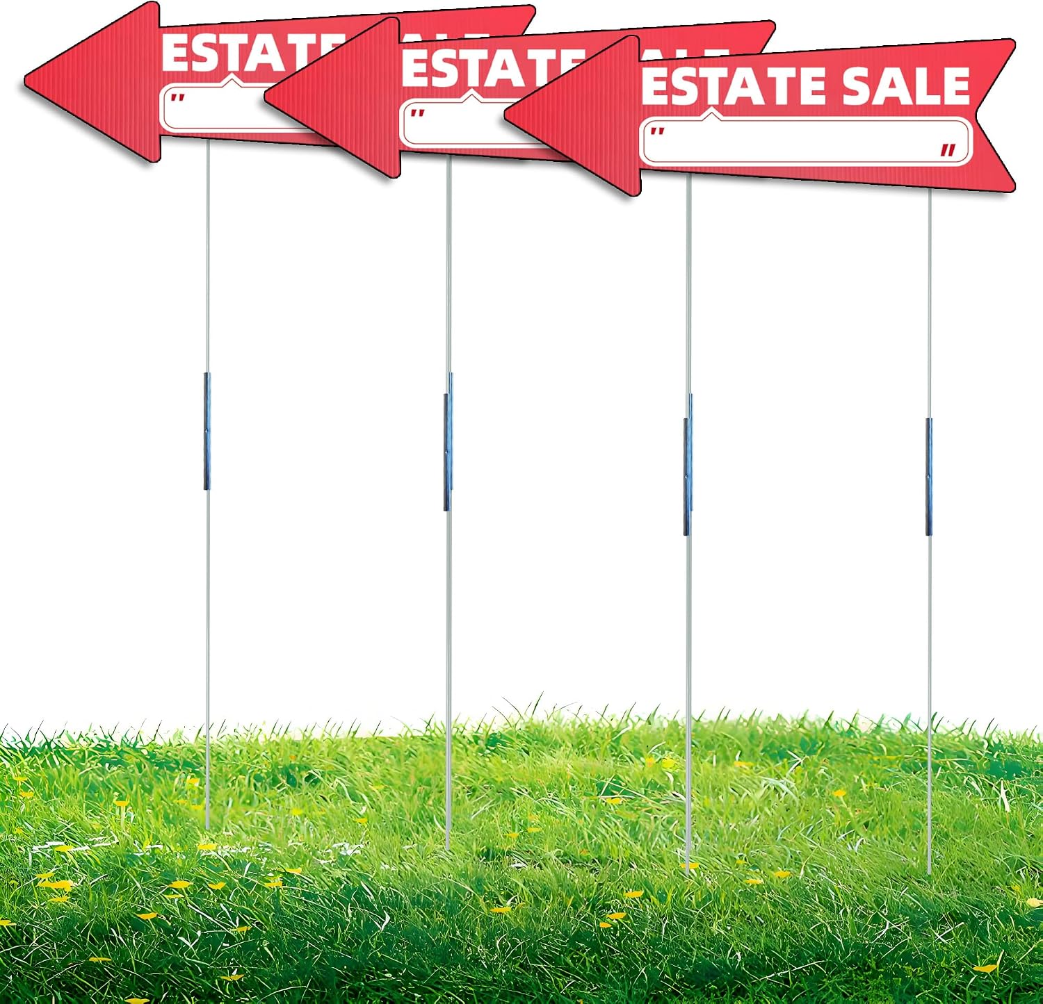 Amazon.com : Estate Sale Red Double - Sided Yard Sign with Arrows, 16 ...