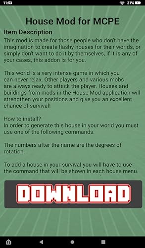 House Mod for MCPE - App on Amazon Appstore