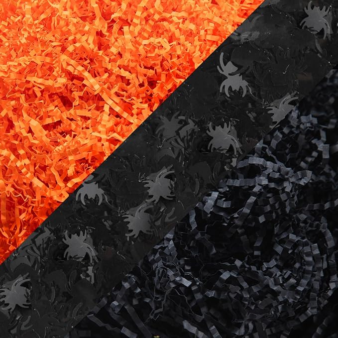 Amazon.com: Jocomoni 1LB Halloween Crinkle Cut Paper Shred, Black ...