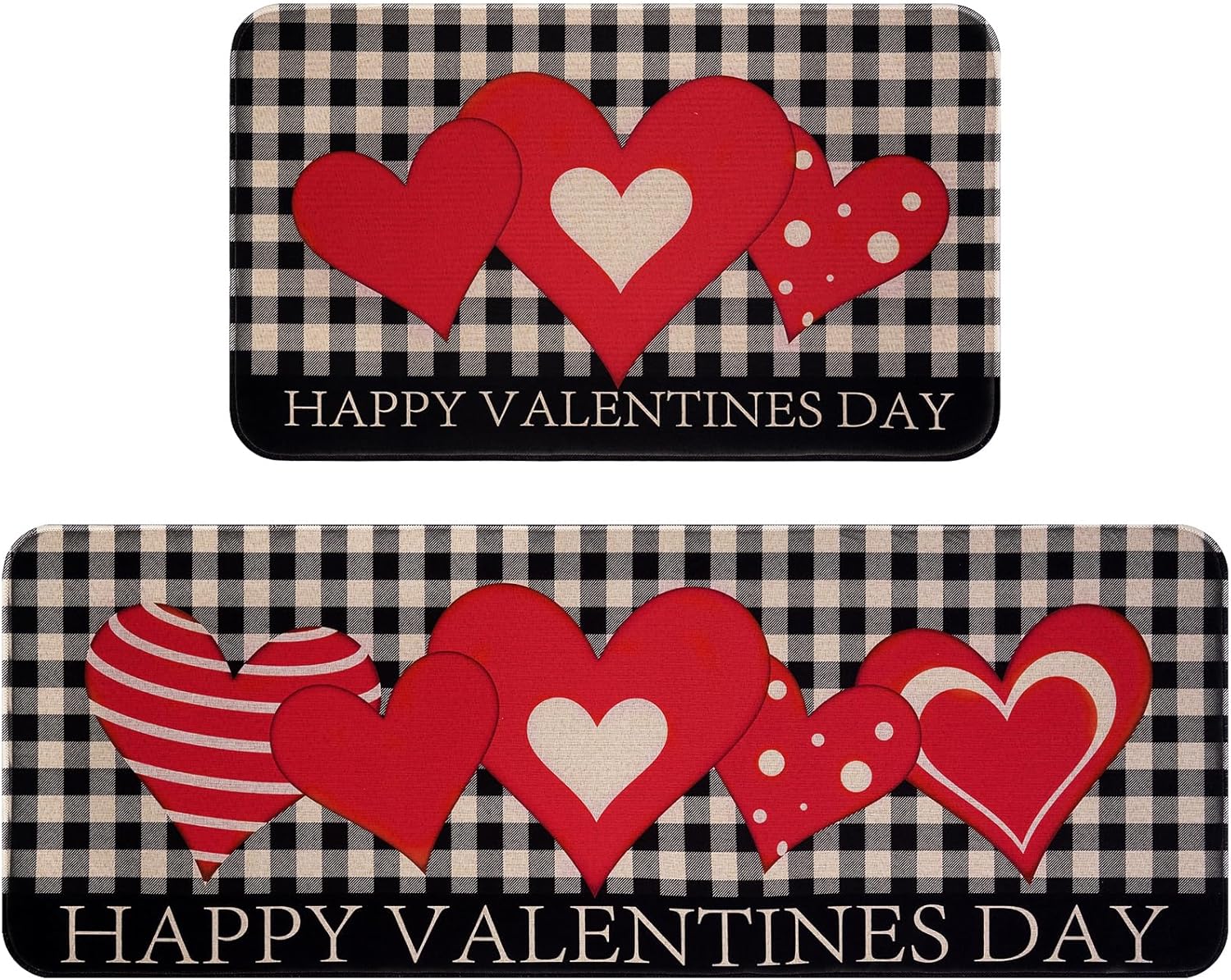 Amazon.com: FRAMICS Happy Valentine's Day Kitchen Rug Waterproof, Red ...