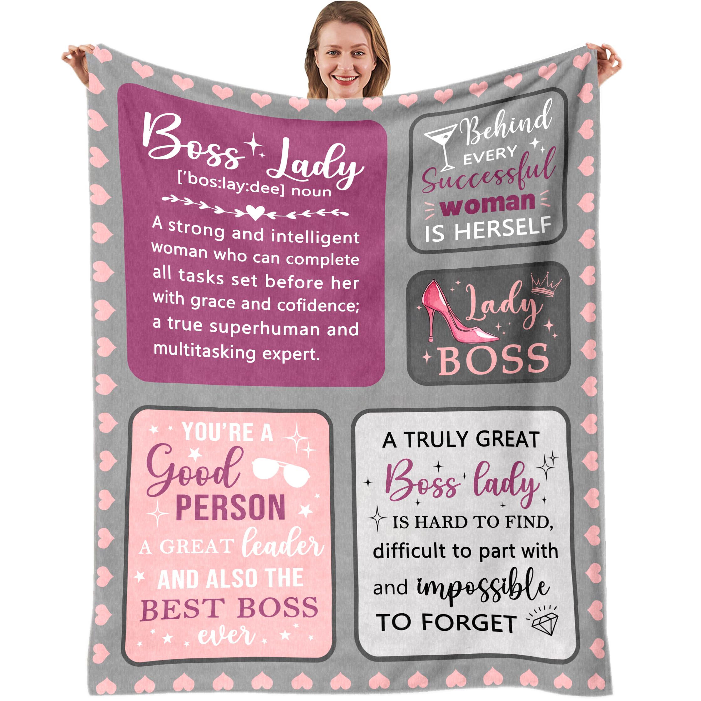 Amazon.com: Nahjiiem Boss Lady Gifts for Women Throw Blanket, Best Boss ...