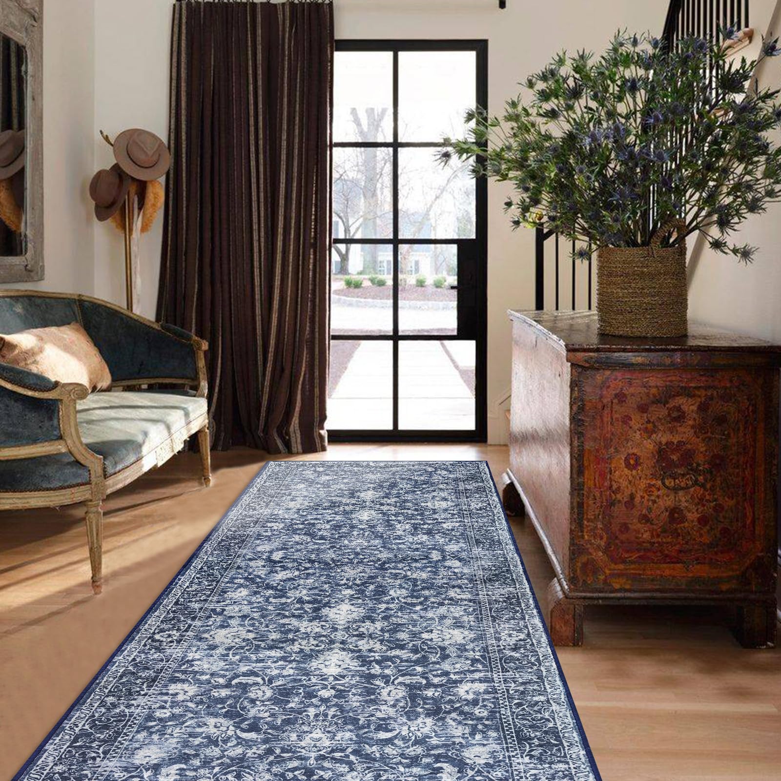 Amazon.com: KILOCOCO Hallway Runner 3x8 Runner Rug Printed Vintage ...