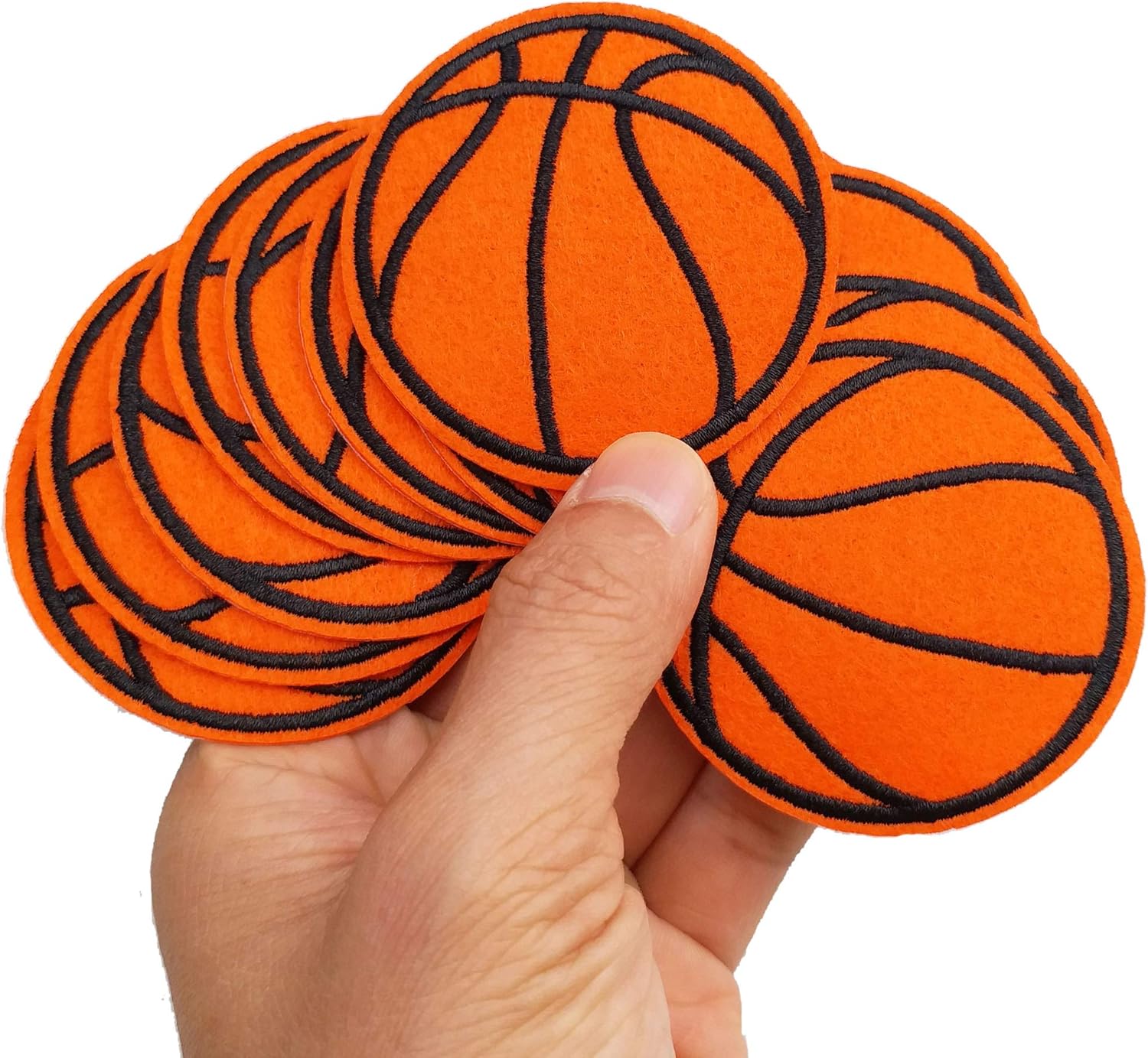 Amazon.com: 2.4“x2.4" 12pcs Basketball Sport Iron On Sew On Cloth ...