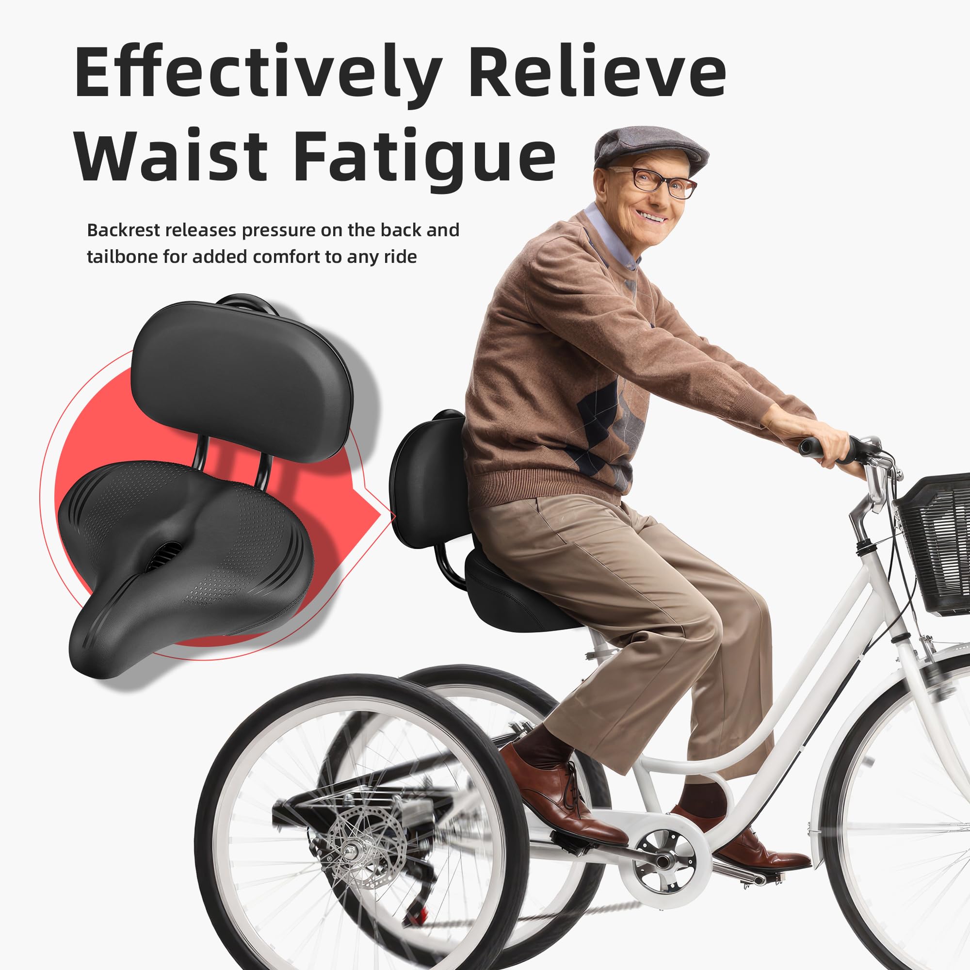 Snapklik.com : COOLWUFAN Oversized Bike Seat
