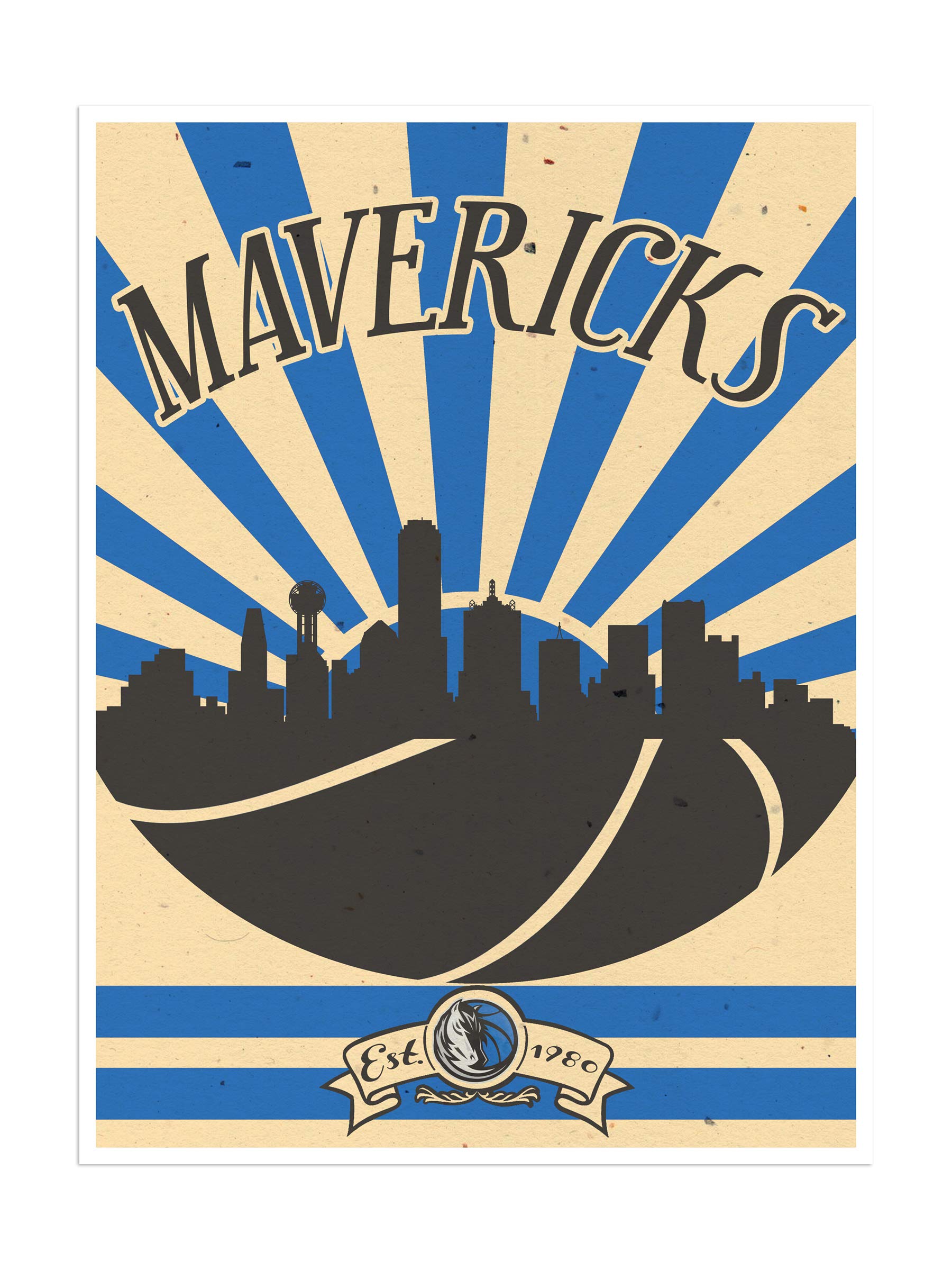 Snapklik.com : Dallas Mavericks Poster Sunset rt Print 12x16 Wall Decor