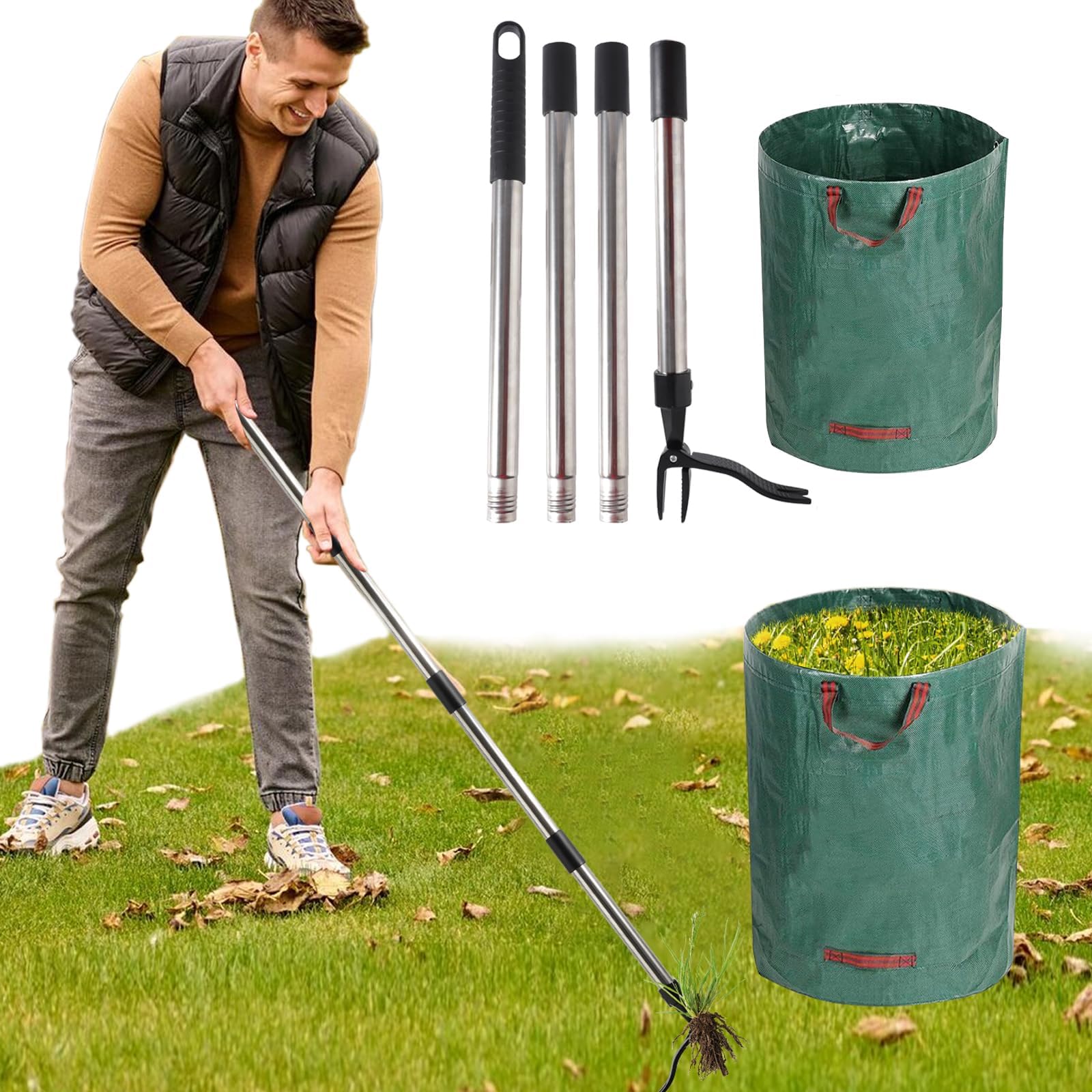 Amazon.com : SEFONE Weed Puller Tool, Gardening Stand Up Weeder Tools ...