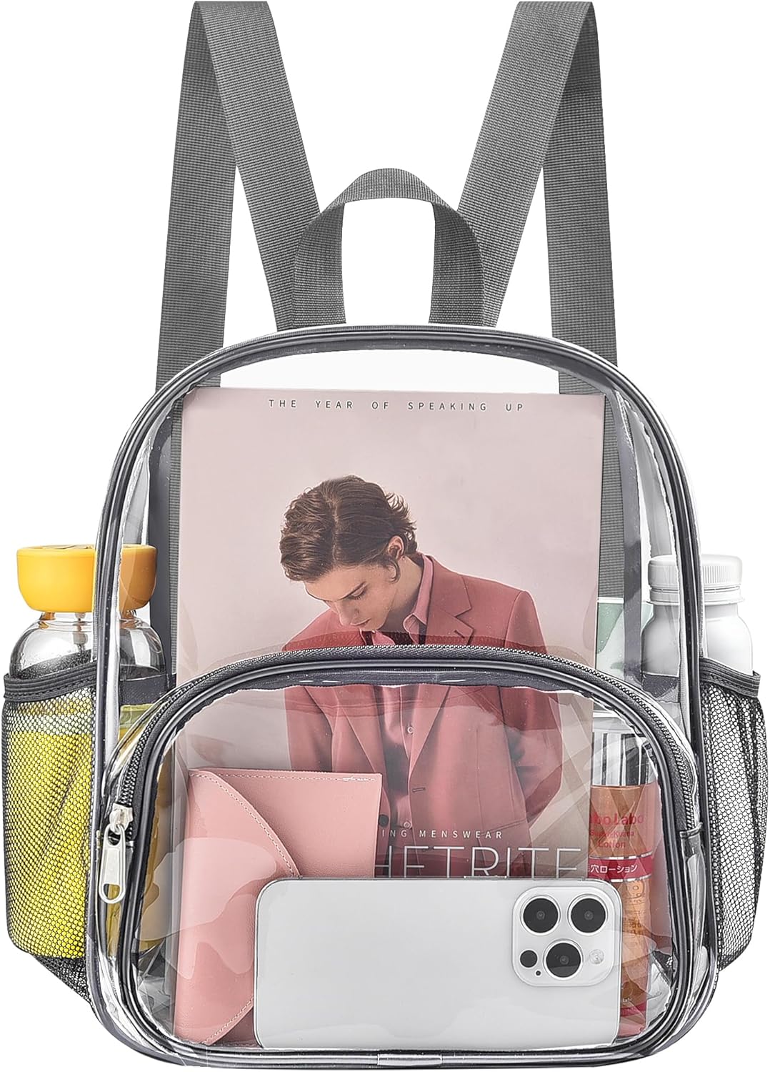 Amazon.com: Clear Backpack for Stadium Events Clear Backpack 11.5"L x 6 ...