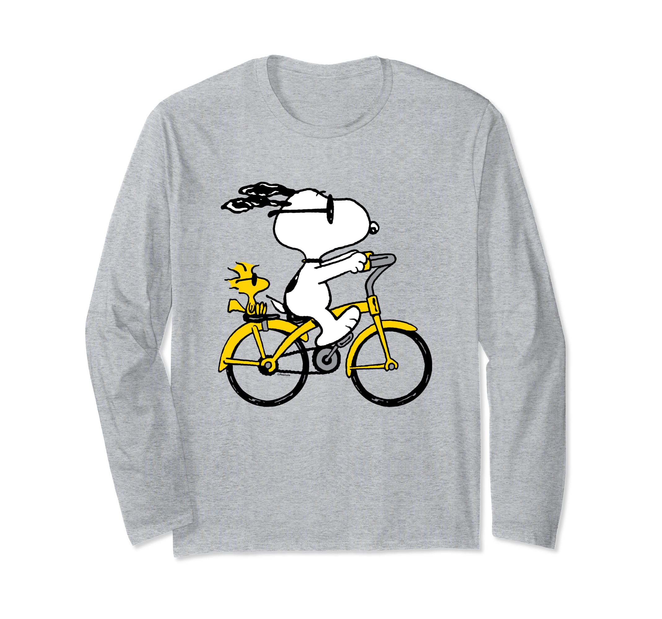 Amazon.com: Peanuts - Snoopy & Woodstock Riding Bike Long Sleeve T ...