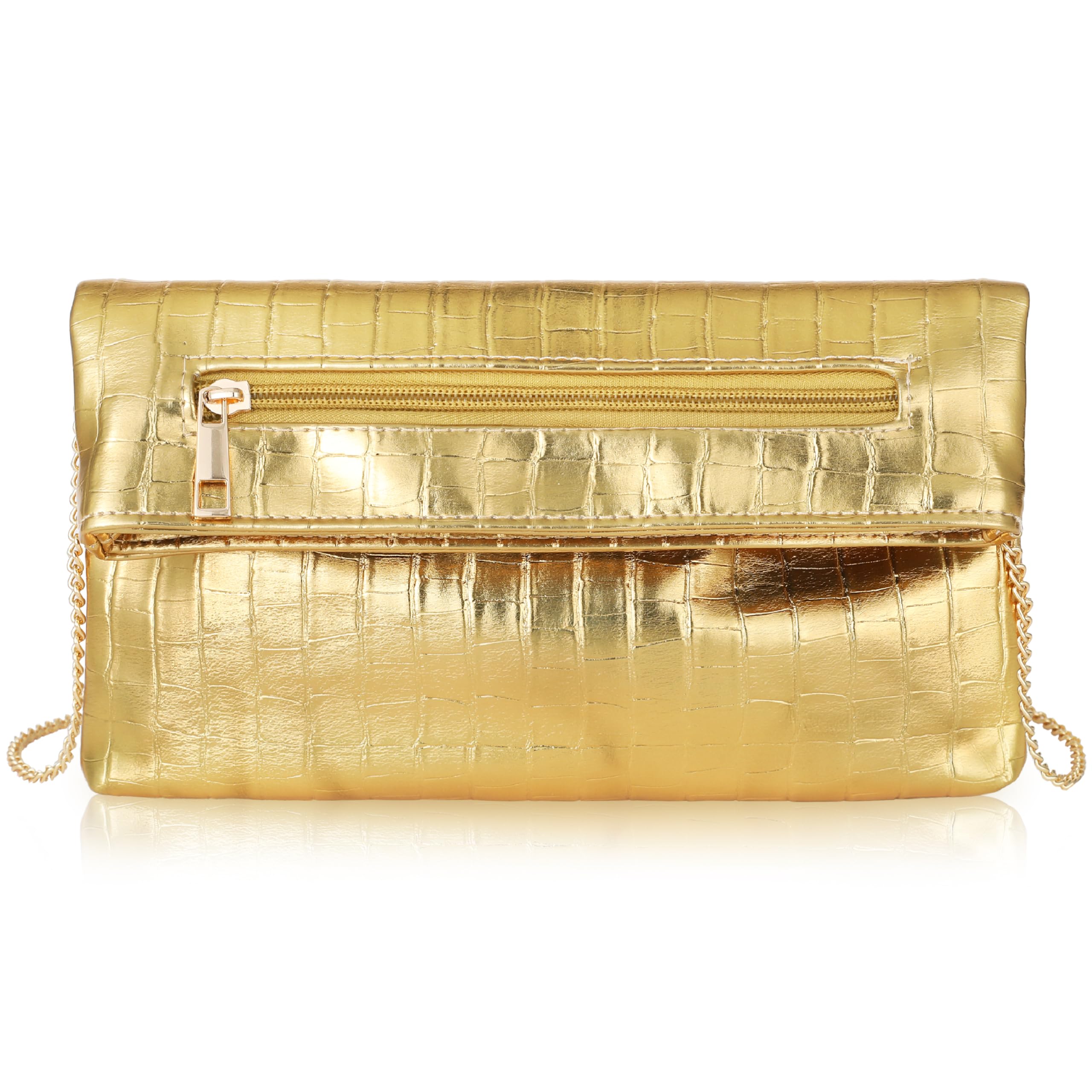 JENSVOIR Clutch Purse for Women - PU Leather Evening Bag Crossbody ...