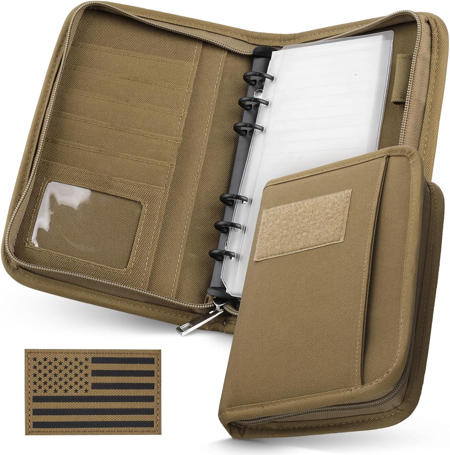 Amazon.com : WYNEX Tactical Notebook Padfolio Ring Binders with 45 ...