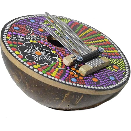 Amazon.com: Kalimba Thumb Piano - 7 keys - Tunable - Coconut Shell ...