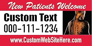 Amazon.com: Custom Printed Chiropractor Banner - New Patients Welcome ...