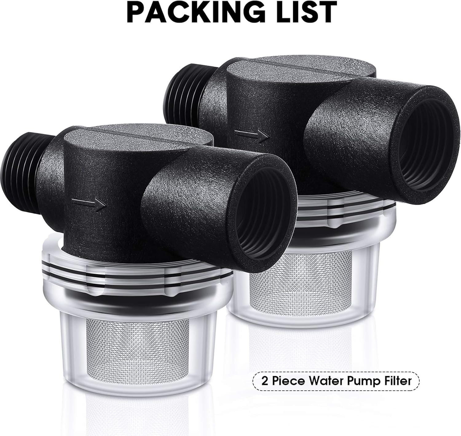Buy Water Pump Strainer Filter, RV Replacement 1/2 Twist-On Pipe ...