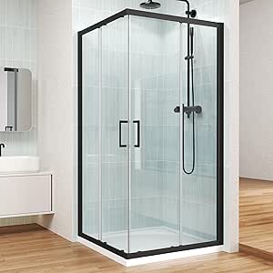 Amazon.com: ENSO SENKA Corner Shower Enclosure 34" D X 34" W X72" H Shower Stall for Walk in ...