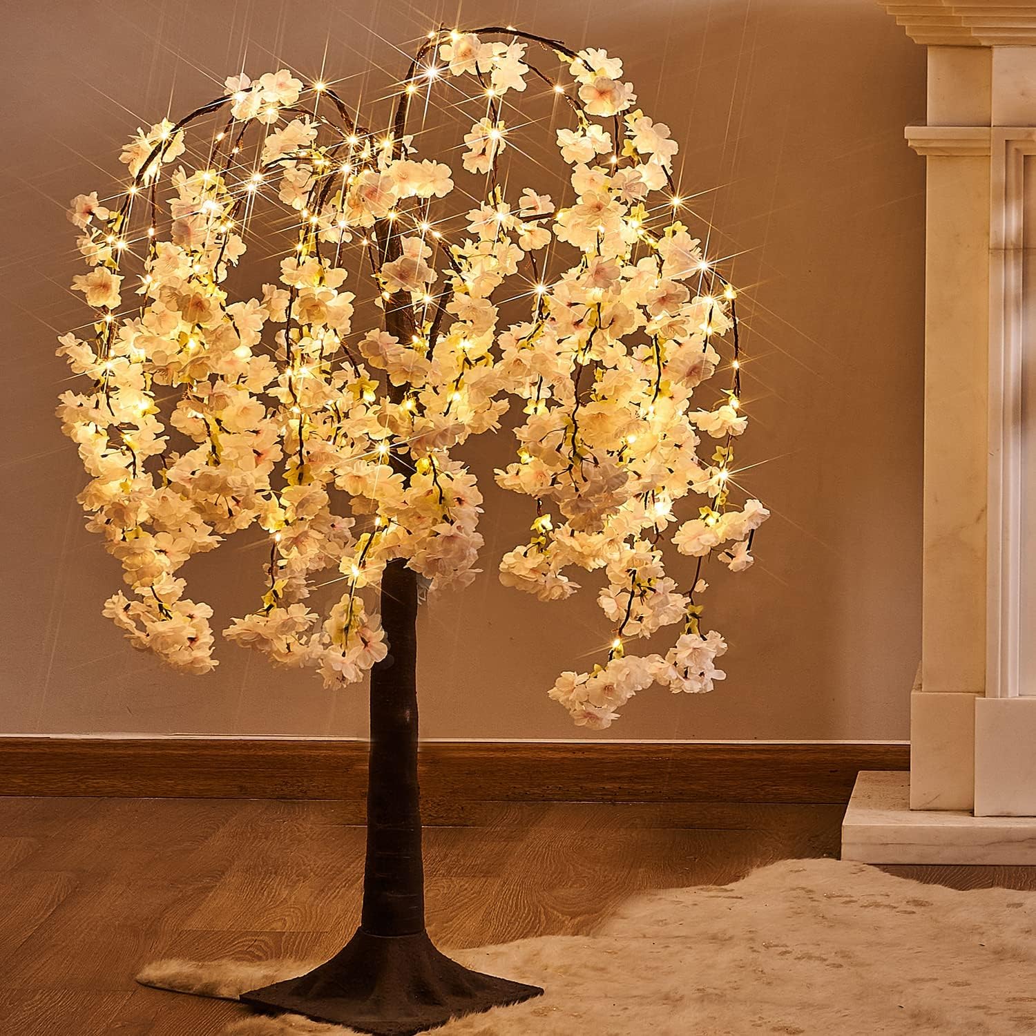 Amazon.com: Artificial Cherry Blossom Trees Handmade Light Pink Tree ...