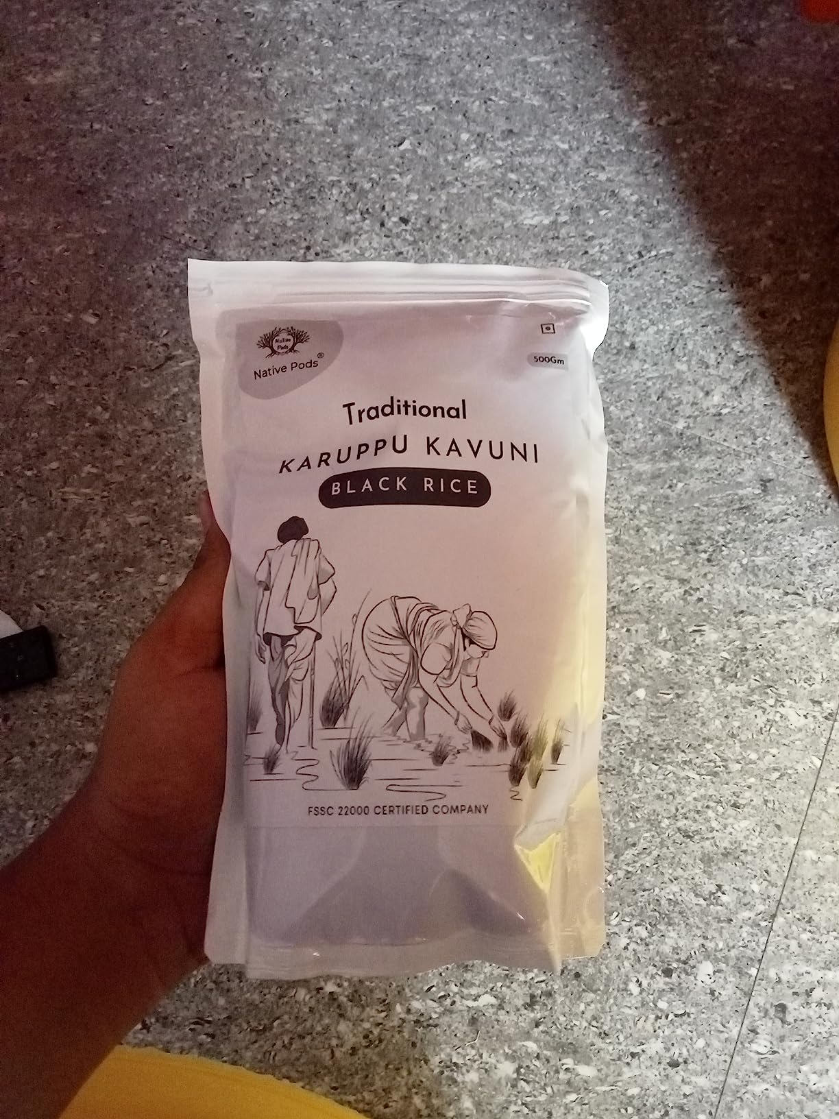 Native Pods Karuppu Kavuni Rice 1Kg | Traditional Unpolished Rice ...