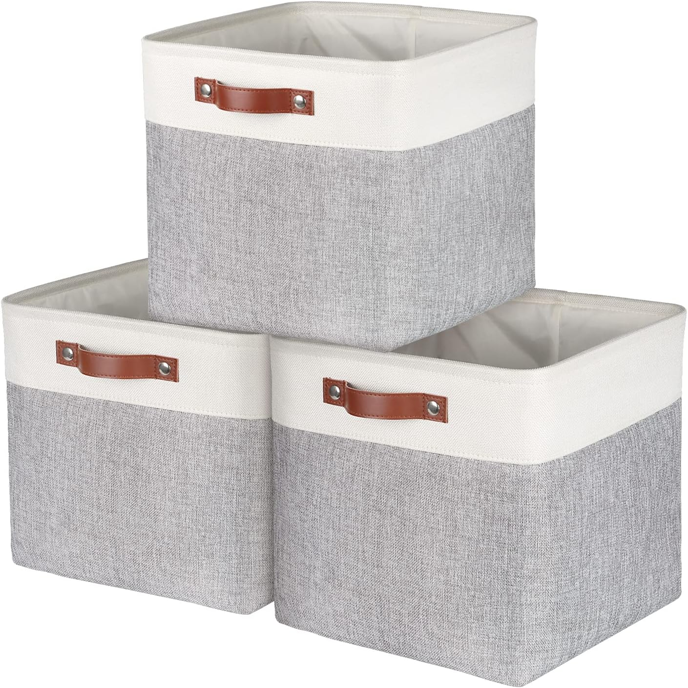 Amazon.com - Kntiwiwo Cube Storage Bin Gray Cube Storage Bins for ...