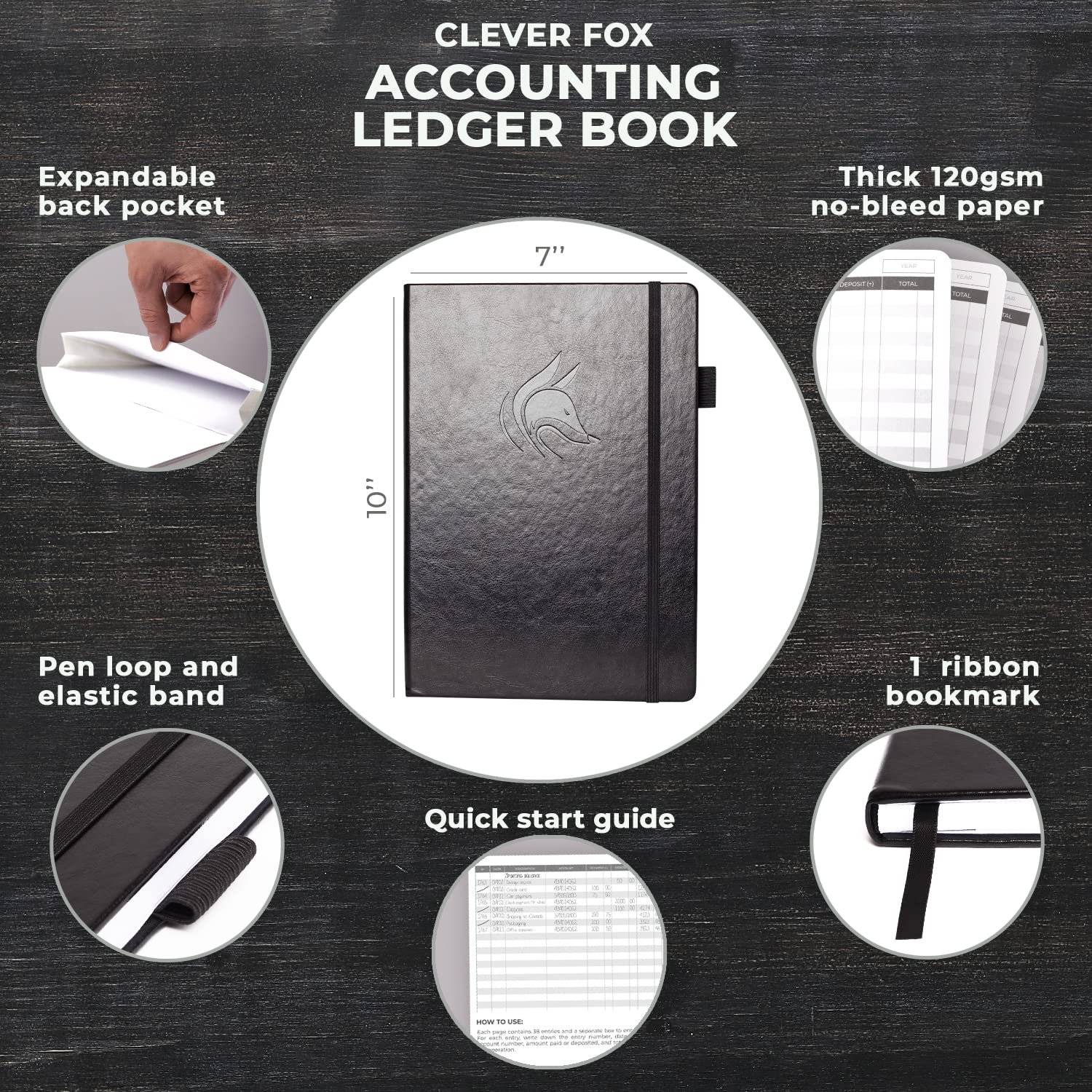Snapklik.com : Clever Fox Accounting Ledger Book Accounting Book For ...