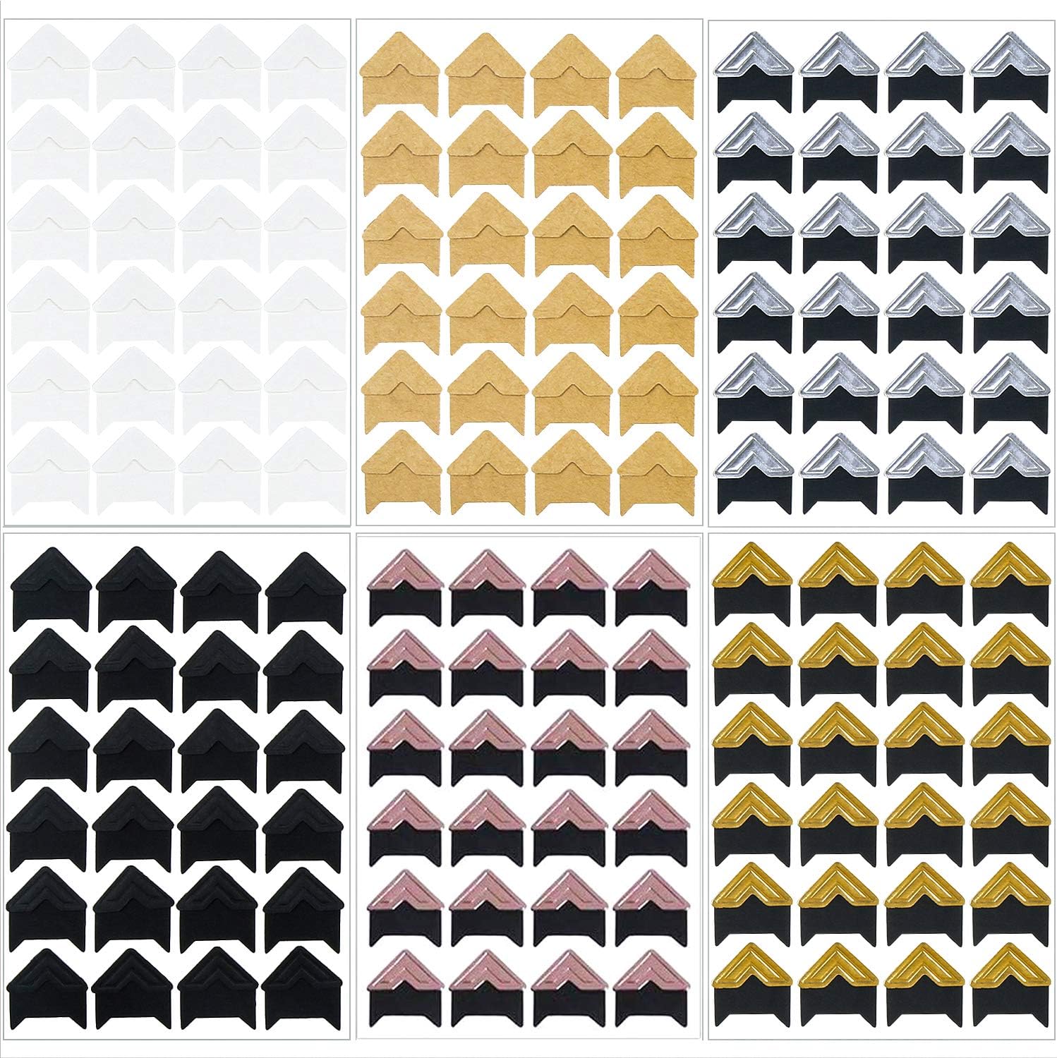 Amazon.com: DERAYEE 12 Sheets Photo Corner Stickers, 6 Colors Self ...