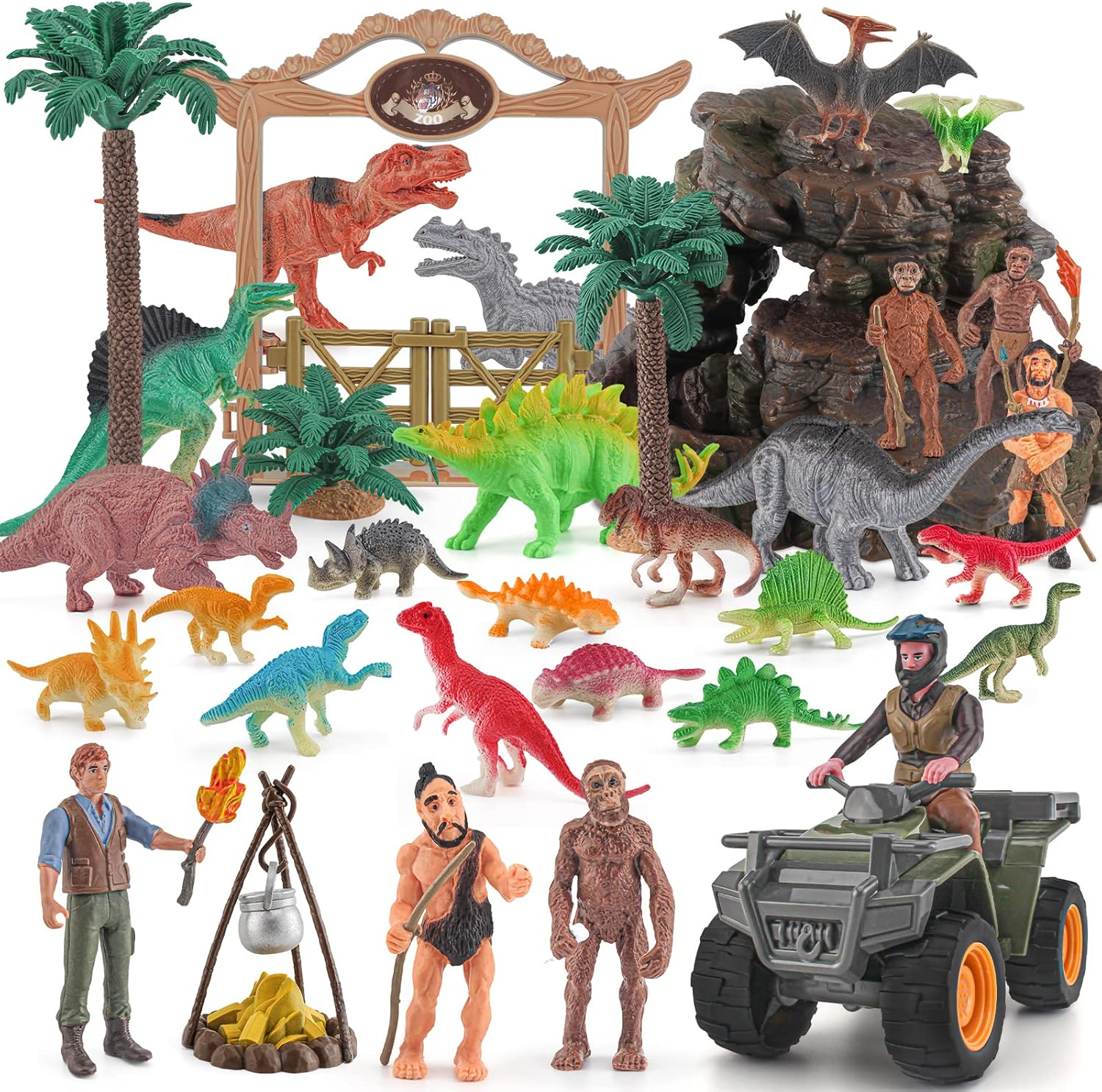 Amazon.com: LC JoyCre Prehistoric Dinosaur Ape Men Wildlife Animals ...