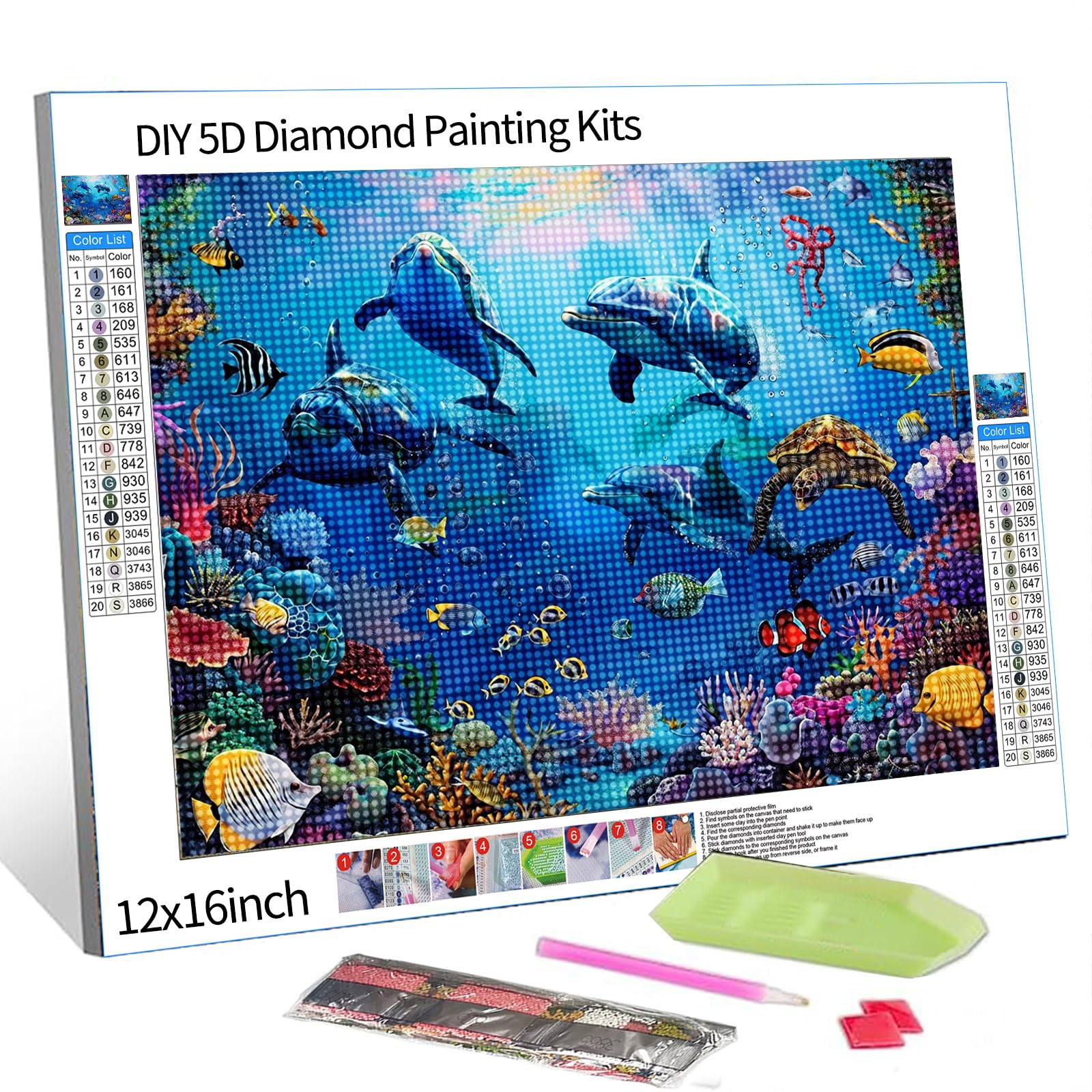 Amazon.com: Underwater World Diamond Painting for Adults DIY Big ...