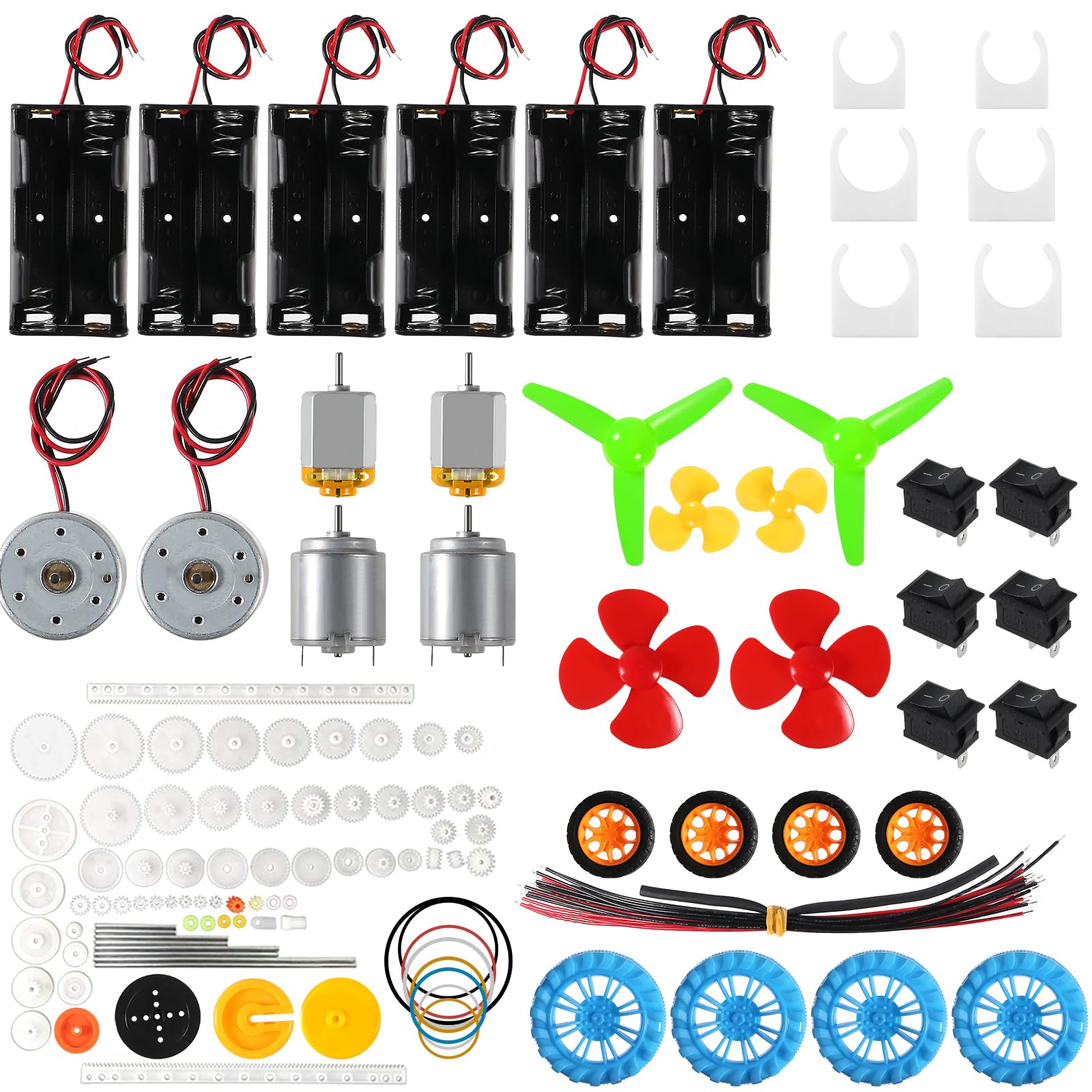 Amazon.com: AEDIKO DC Motors Kit 6pcs Mini Electric Hobby Motor with ...