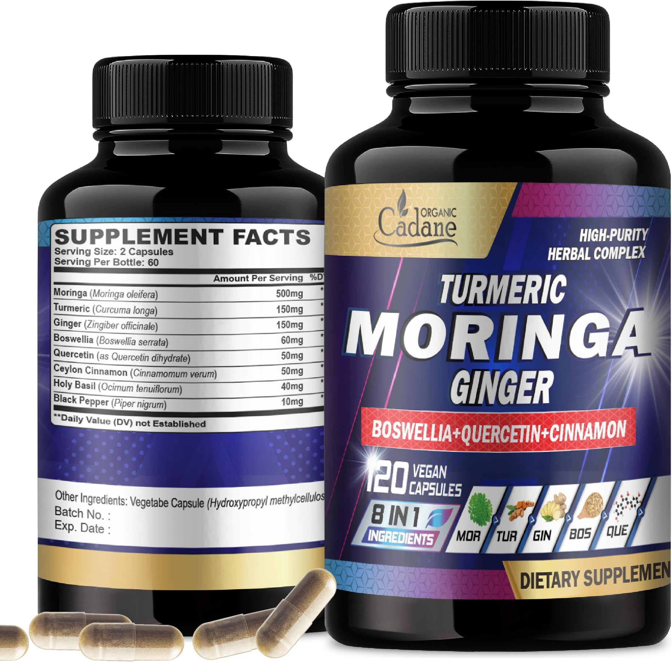 Amazon.com: PIUS NATURE Turmeric Moringa - Organic Turmeric Curcumin ...