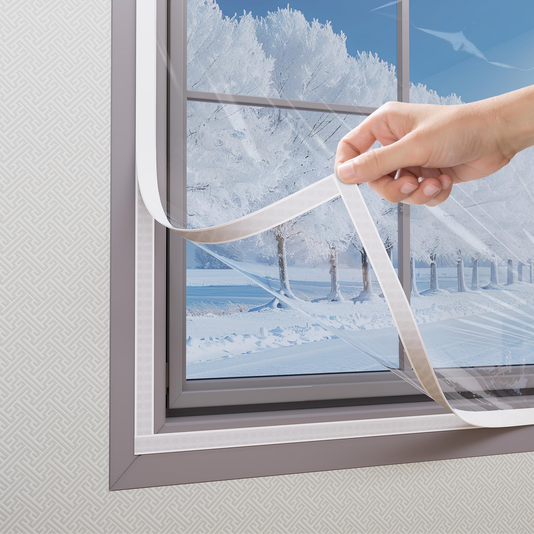 Memrita Window Insulation Kit,63'' x 63'' (160 x 160 cm) Adjustable ...